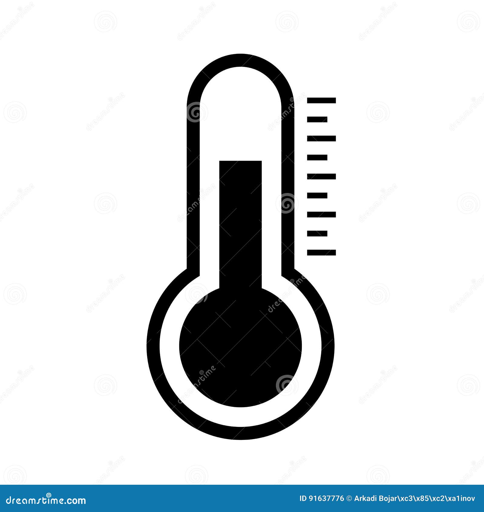 Thermometer Vector Icons Collection. Temperature Symbols. Hot And Cold ...