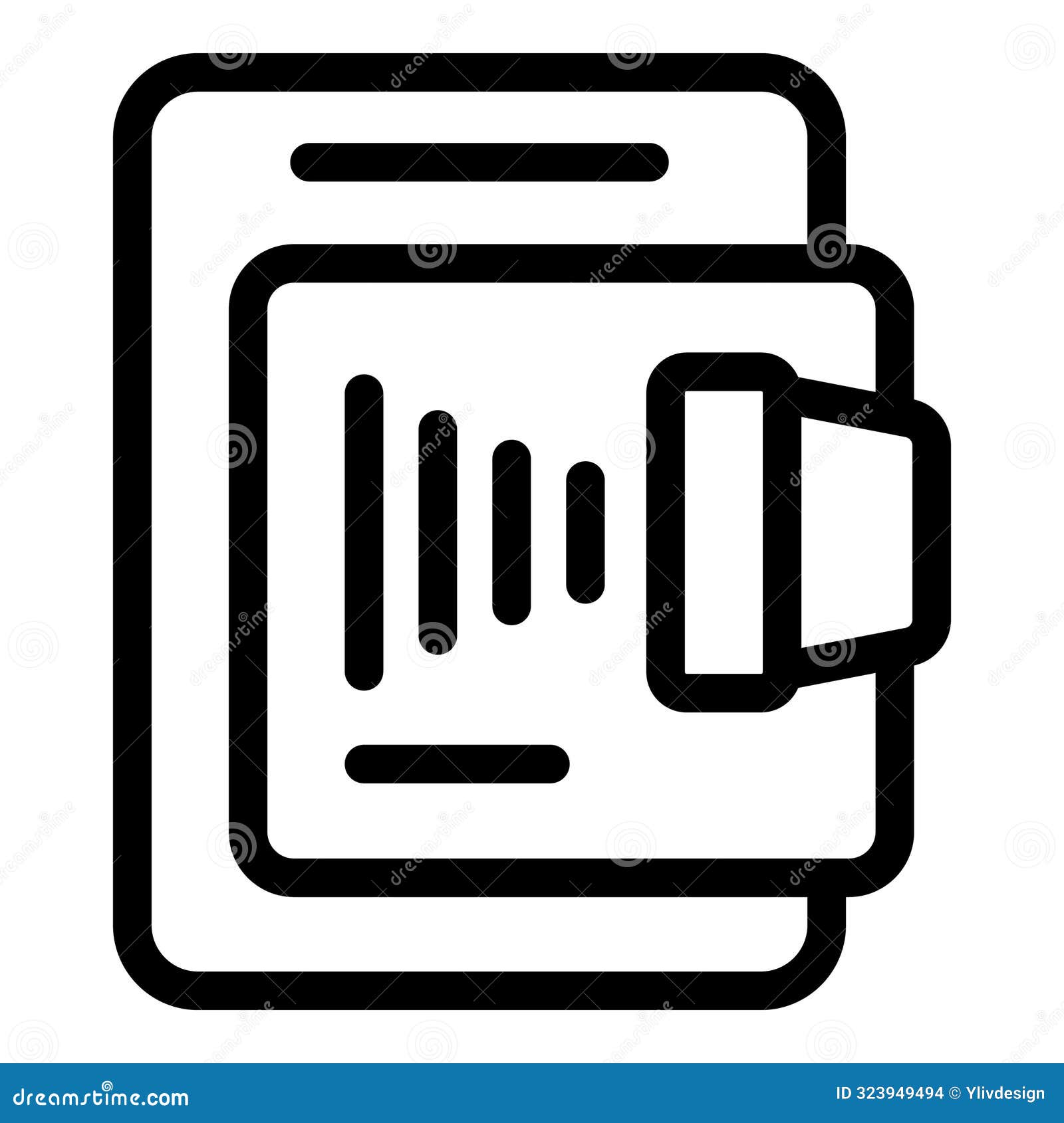 Simple, Thick Line Vector Icon of a Smartphone Scanning a Barcode Stock ...