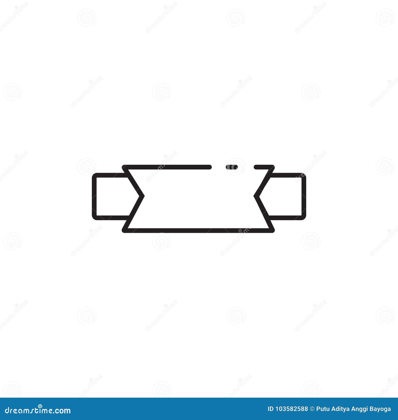 Thin line banner icon stock vector. Illustration of competition - 103582588