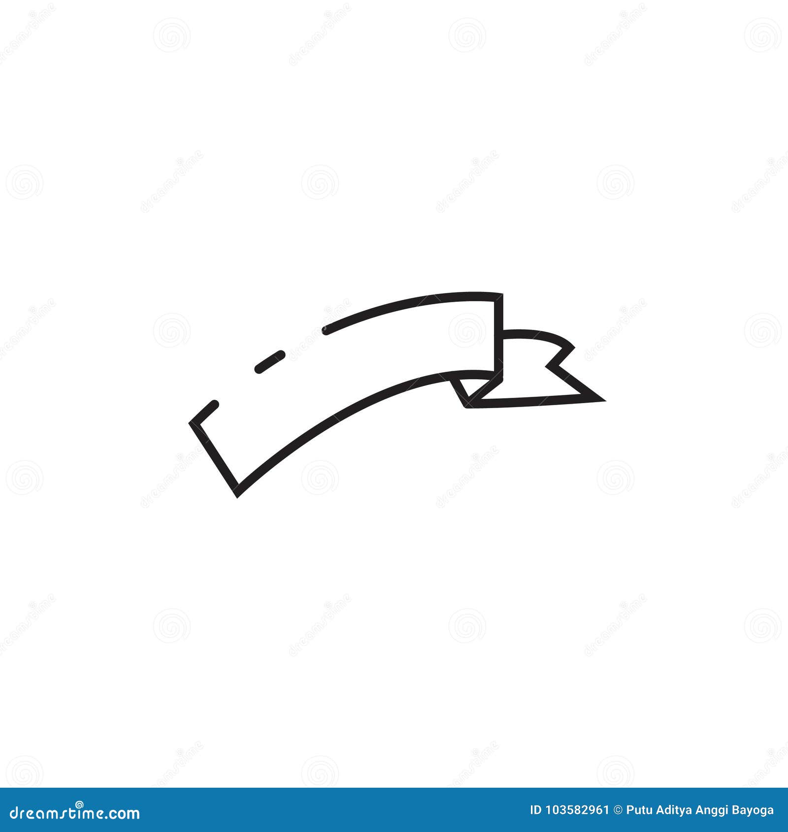 Thin line banner icon stock vector. Illustration of banner - 103582961