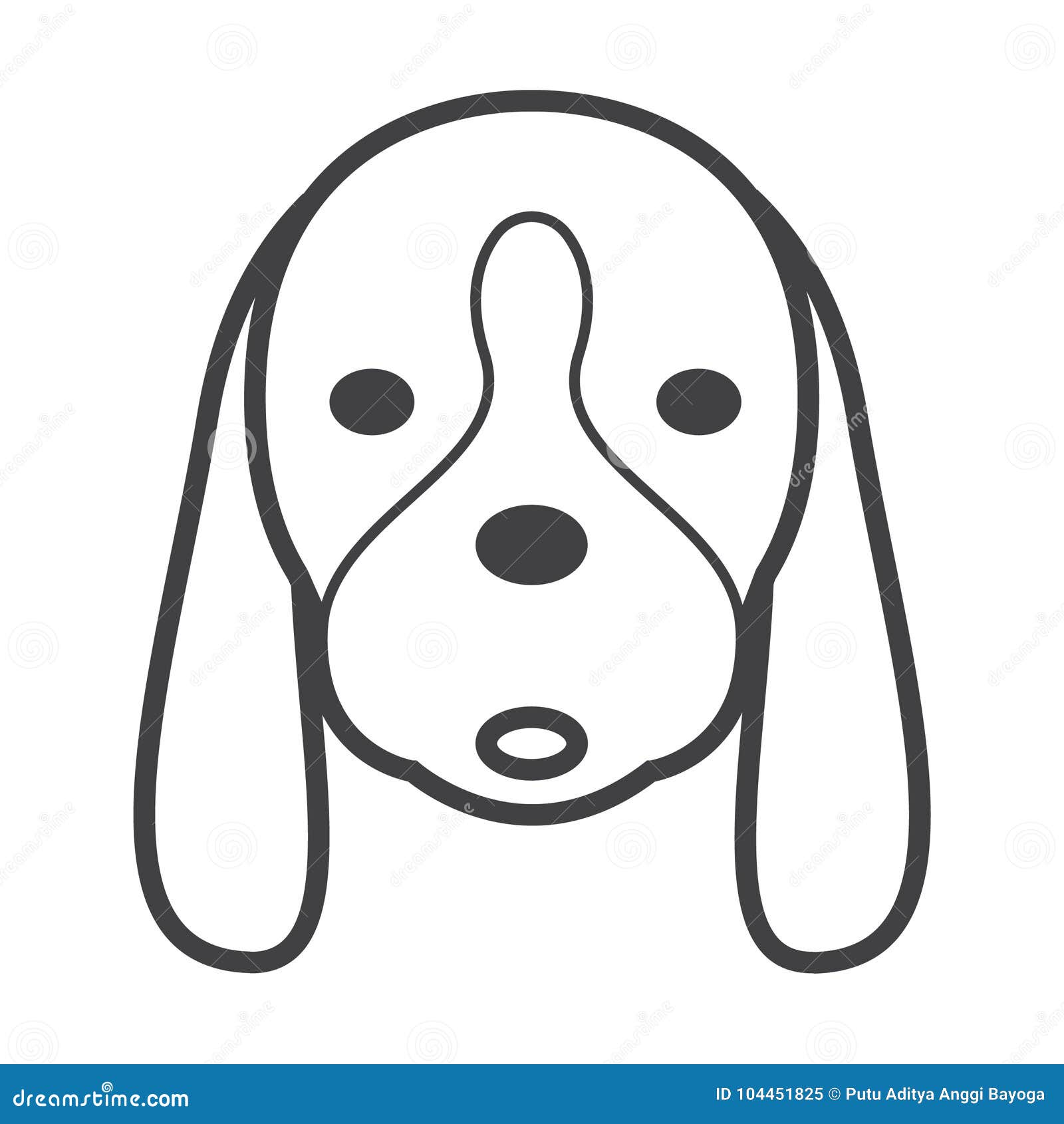 Thin line dog head icon stock vector. Illustration of icon - 104451825