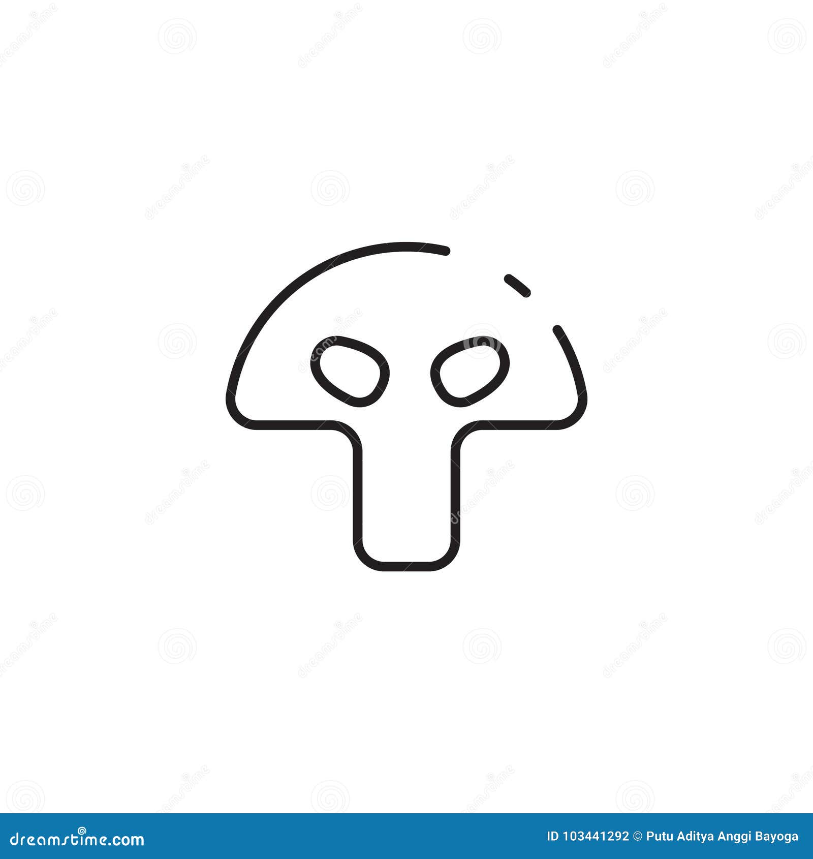 Thin line mushroom icon stock vector. Illustration of soup - 103441292