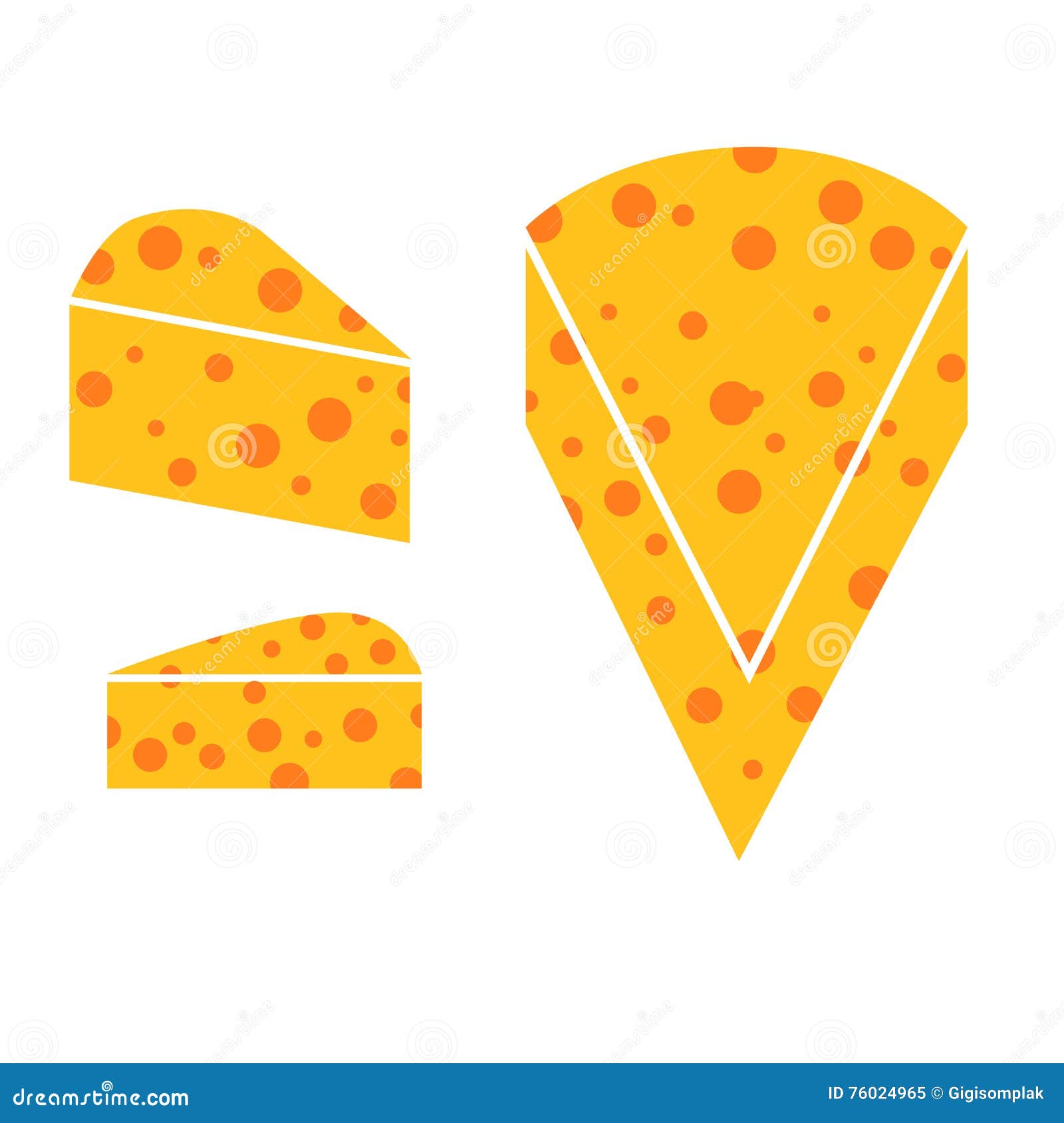 Simple Three Cheese at Three Perspective Stock Vector - Illustration of ...