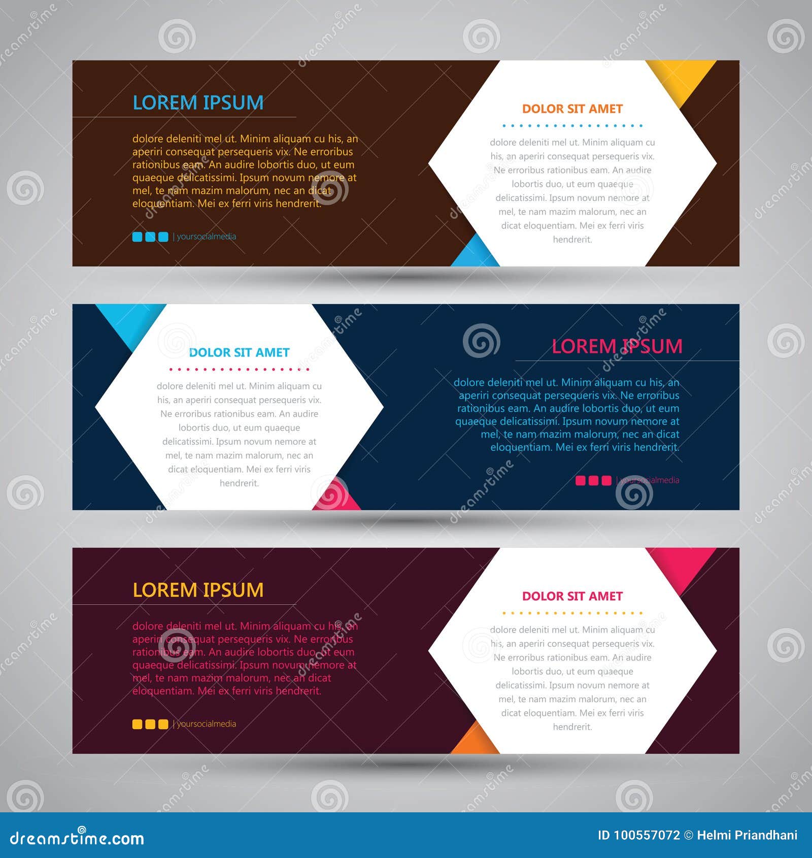 Simple Three Color Banner stock vector. Illustration of finance - 100557072