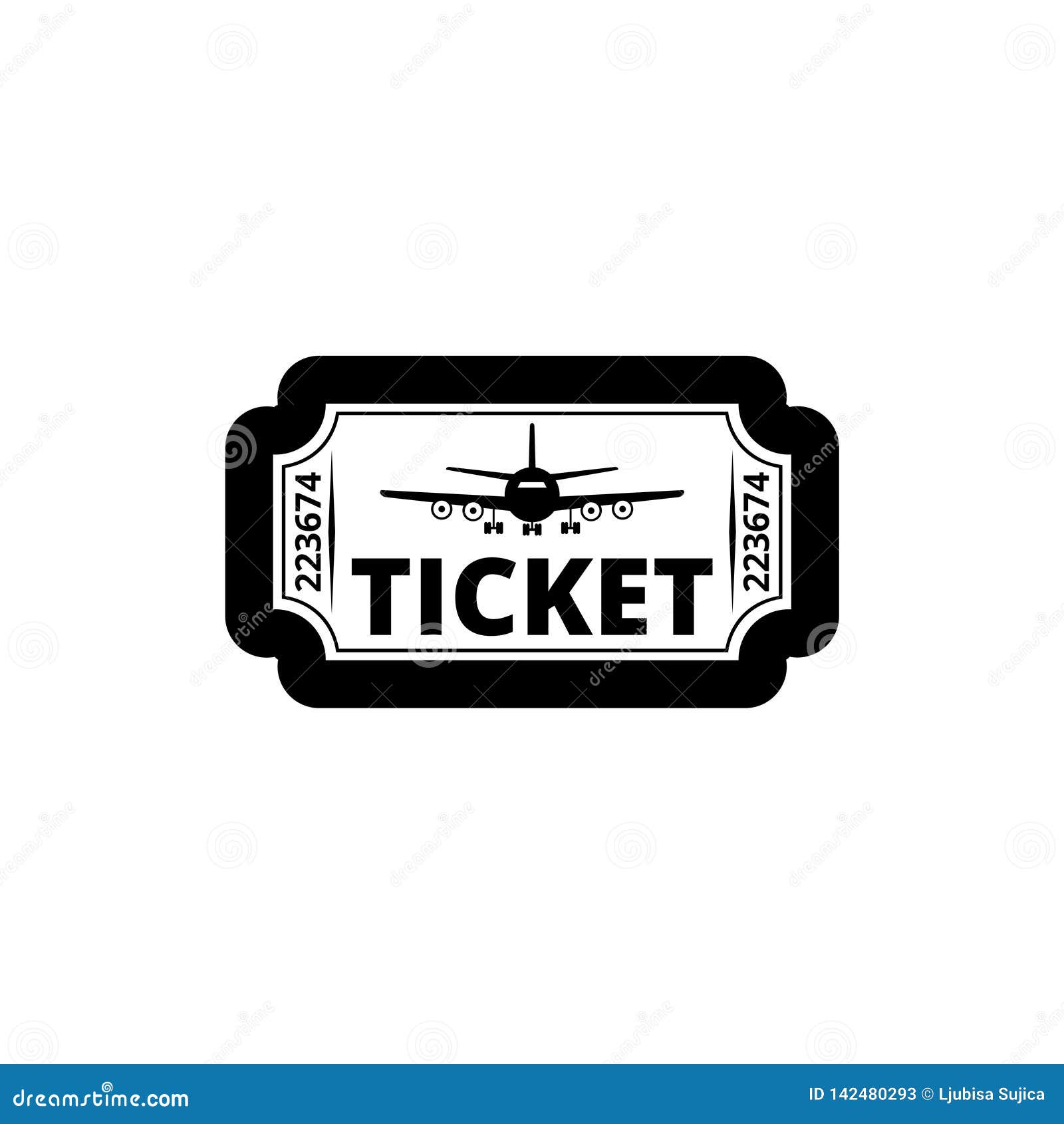 Simple Ticket Plane Icon, Travel Symbol, Flight Ticket Icon Stock ...