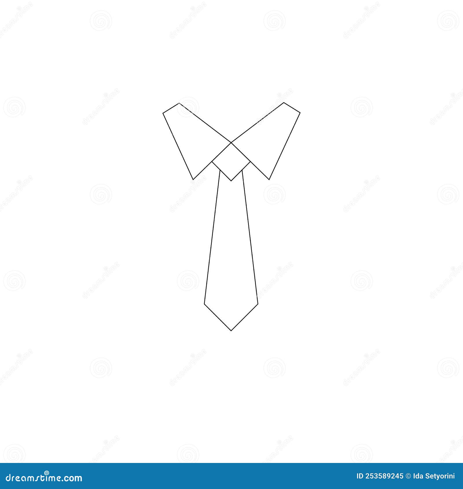 Simple Tie Logo Vector Template Stock Illustration - Illustration of ...