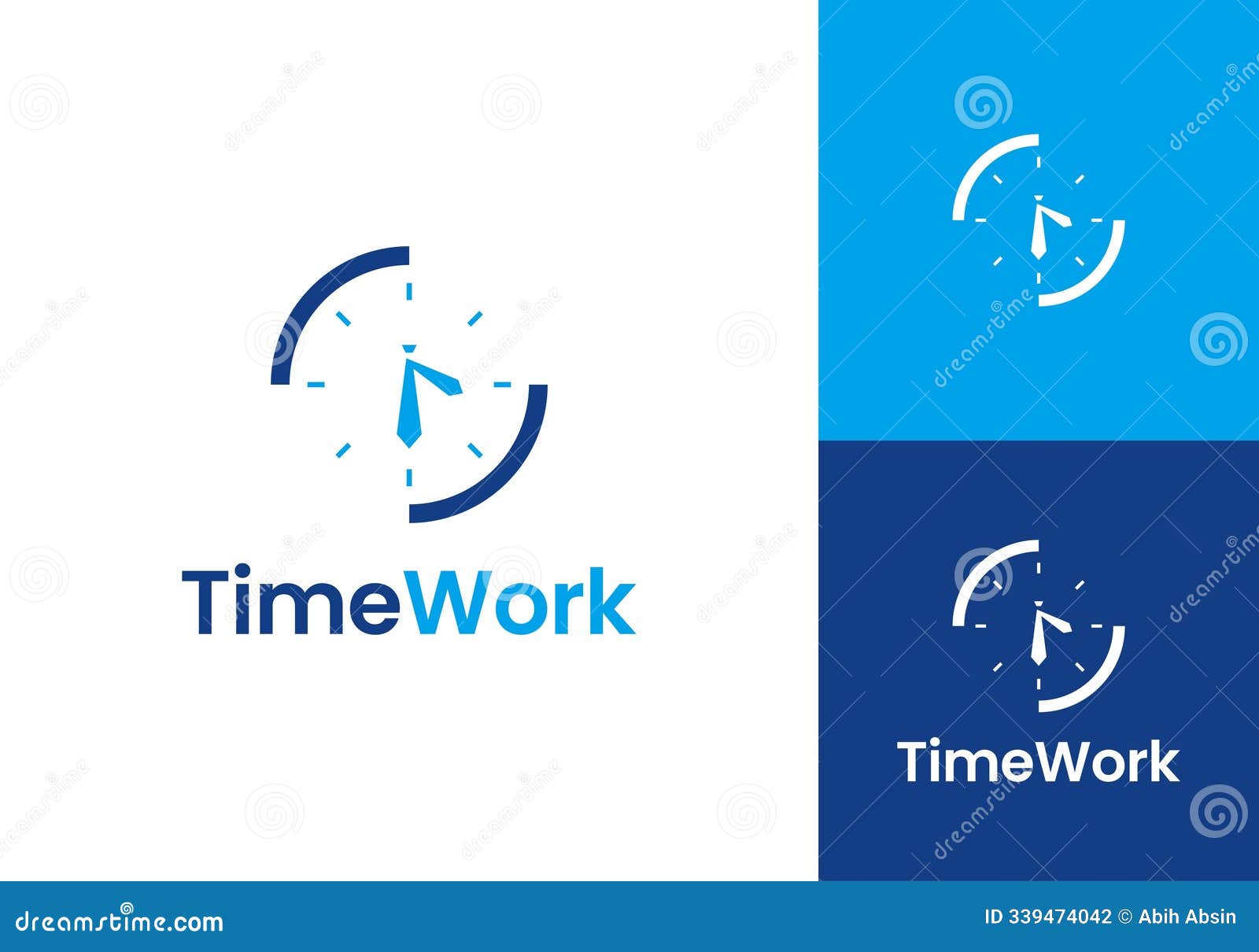 Simple Tie Time Logo Design Stock Vector - Illustration of minute, idea ...