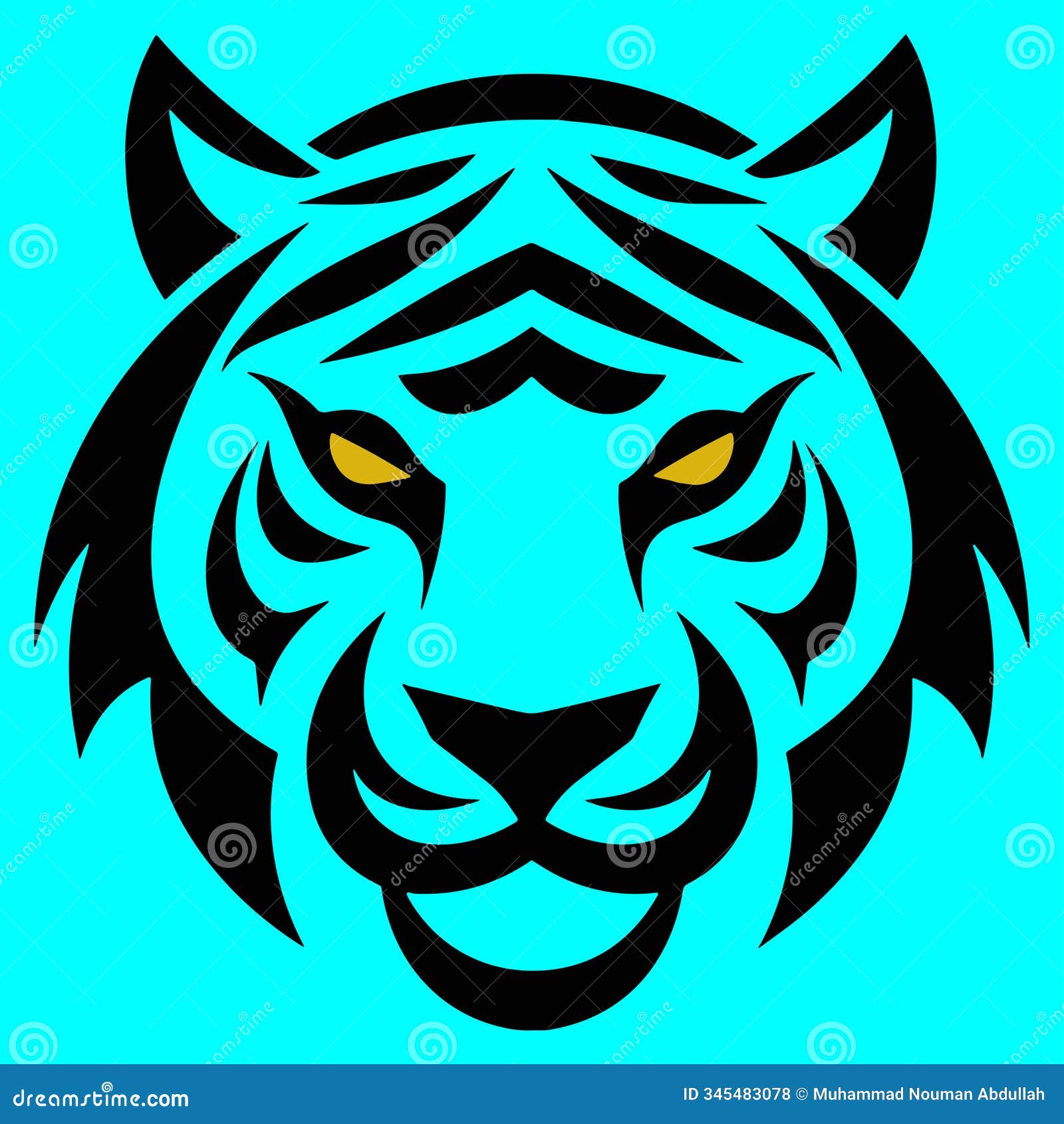 Simple Tiger Face Logo Design. Tiger Logo Template Vector Illustration ...