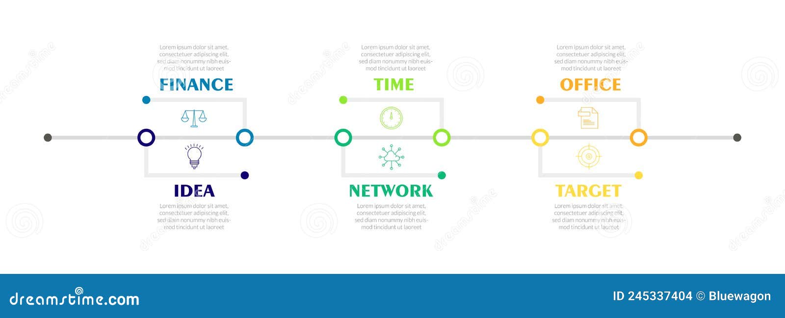 Simple Timeline Roadmap Infographic Design Stock Vector - Illustration ...