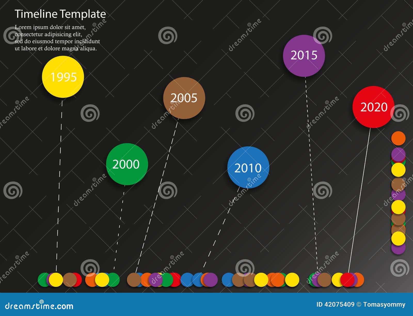 Simple Timeline Process Infographic With Color Blocks And Photo ...
