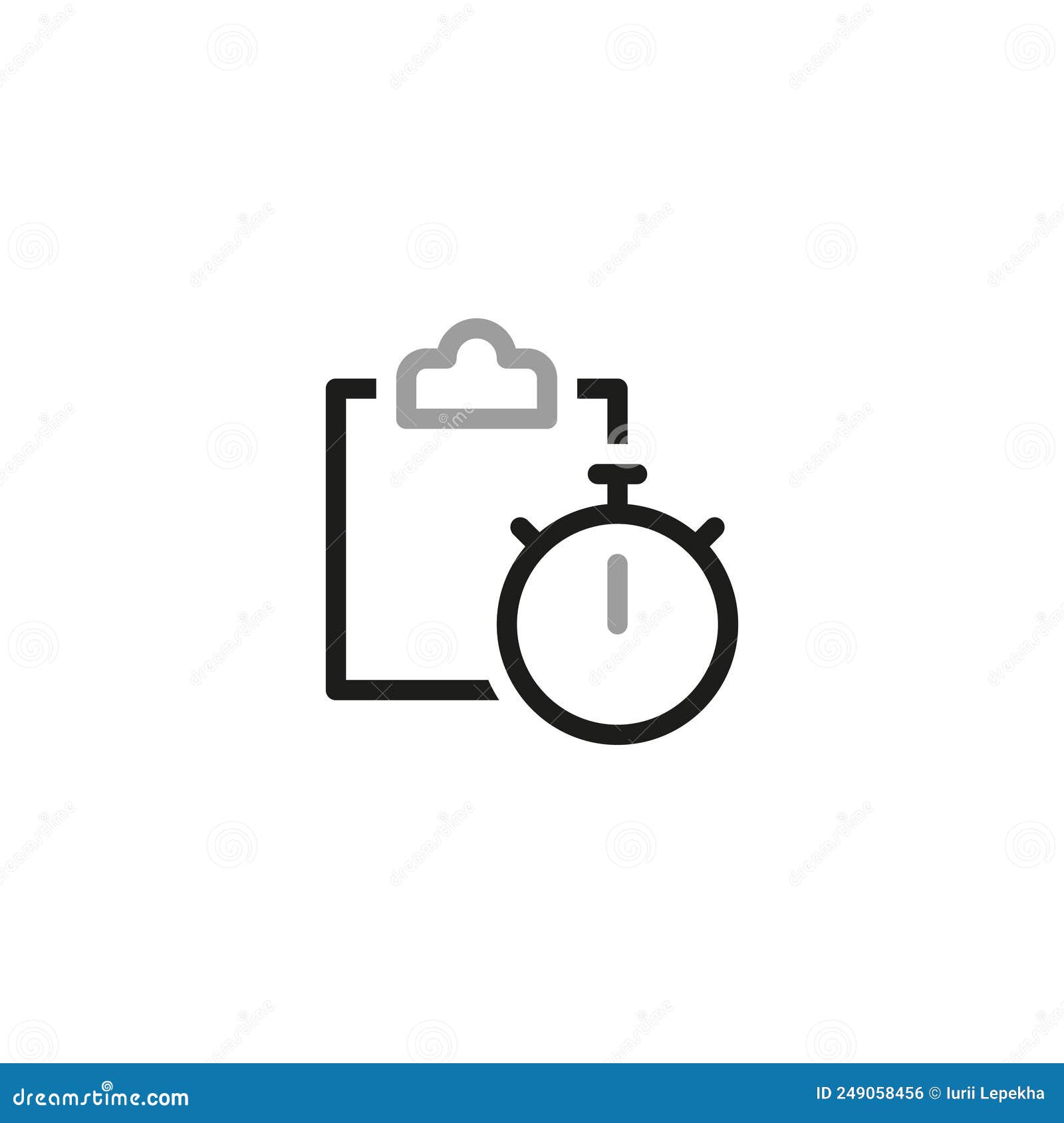 Simple of Timers Related Icons. Timer and Folder or Tablet. Vector ...