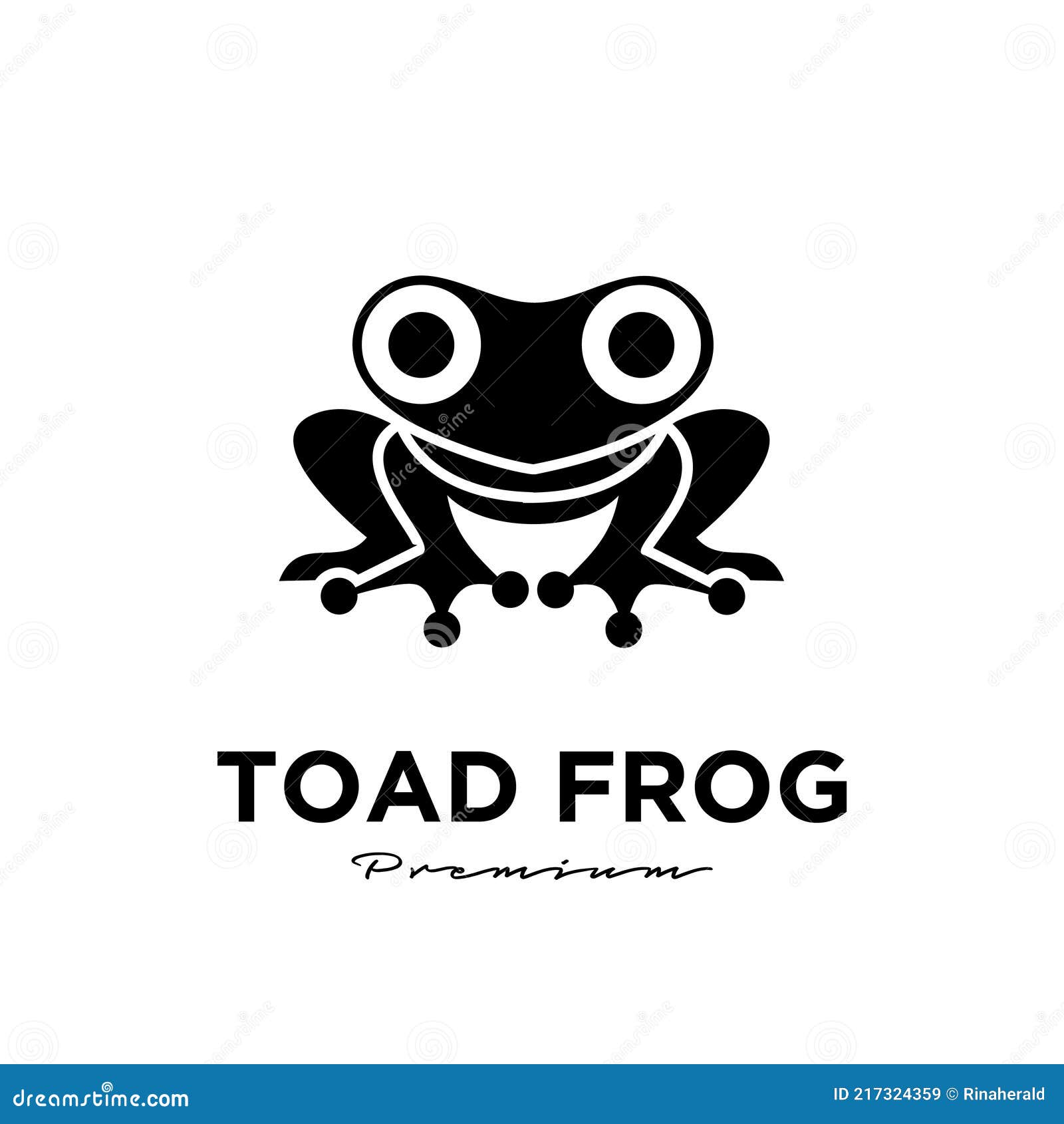 Simple Toad Frog Vector Illustration Logo Concept Stock Vector ...