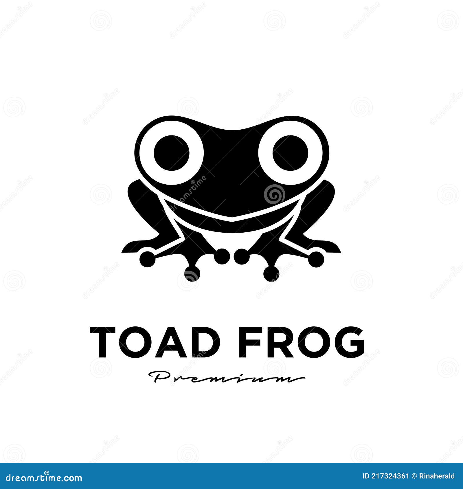 Simple Toad Frog Vector Illustration Logo Concept Stock Vector ...