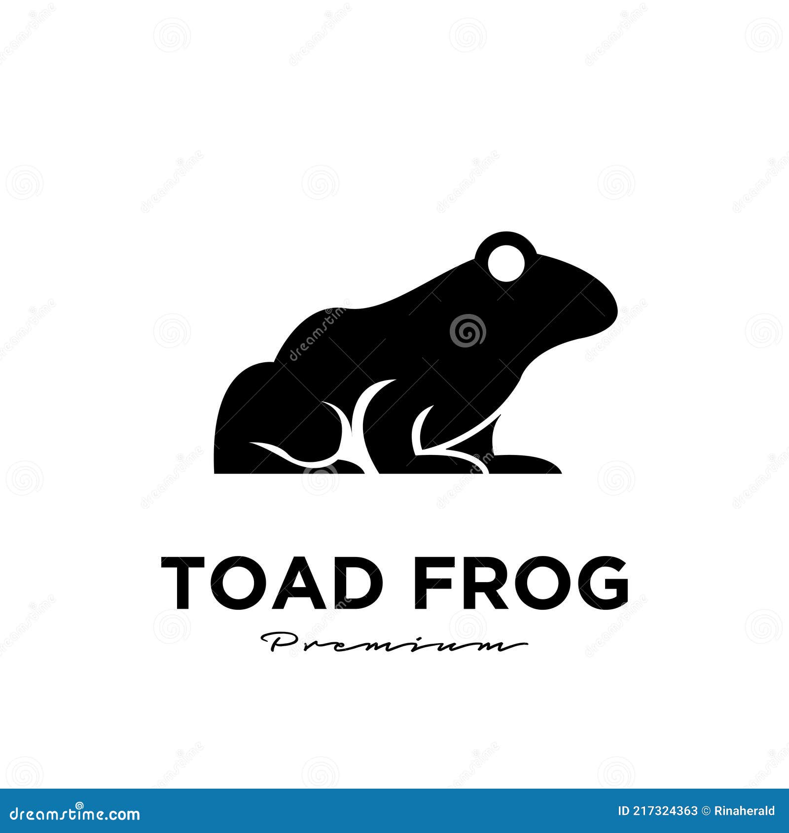 Simple Toad Frog Vector Illustration Logo Concept Stock Vector ...