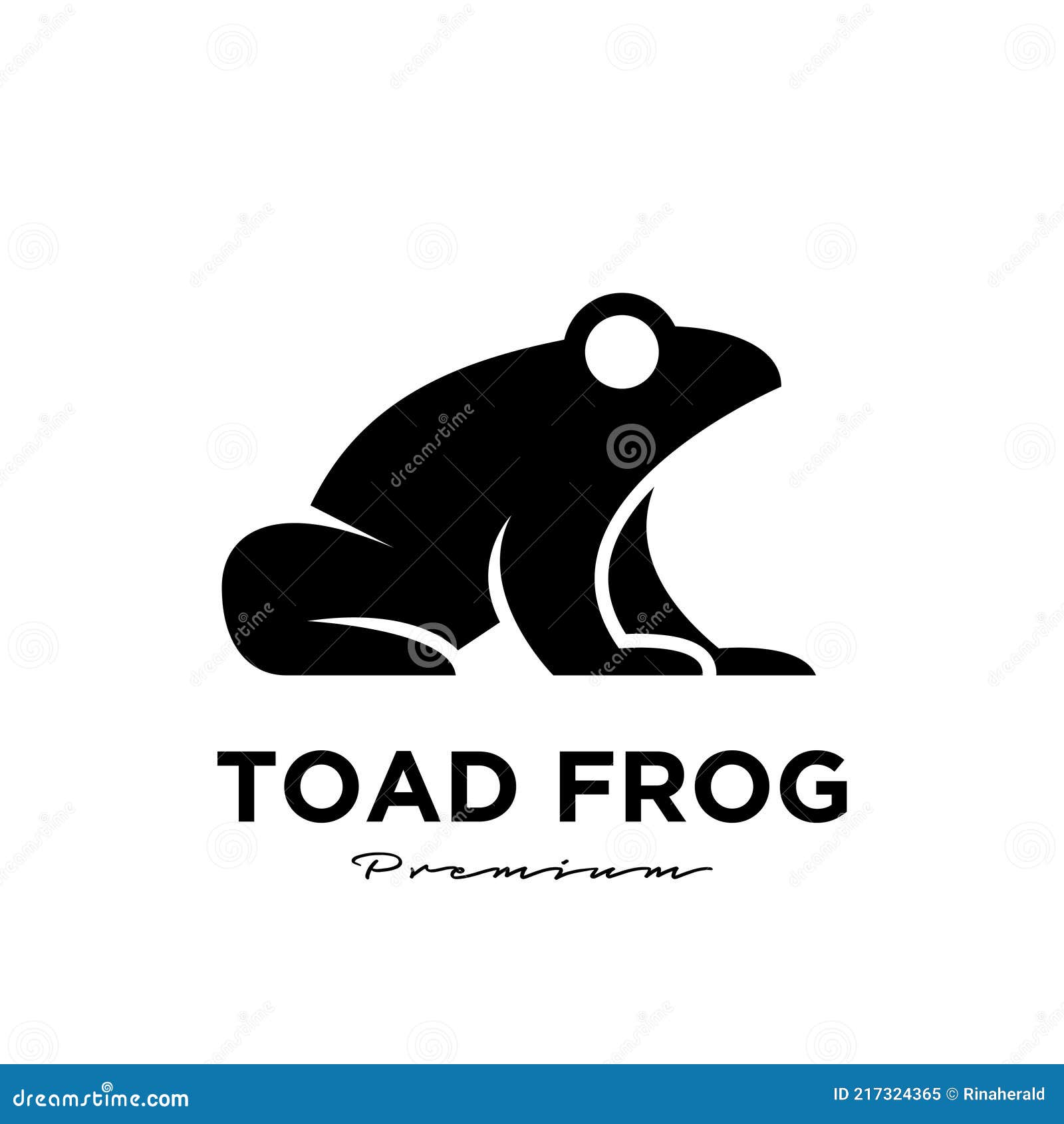 Simple Toad Frog Vector Illustration Logo Concept Stock Vector ...