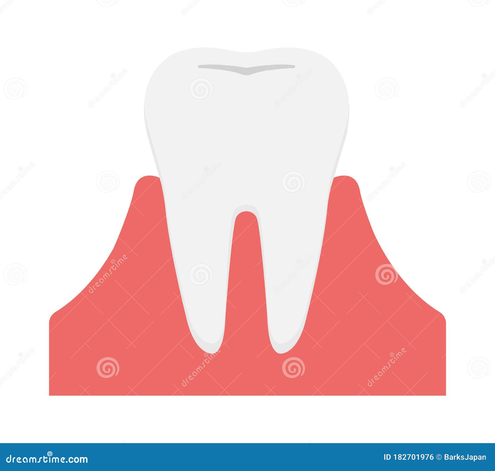 Simple Tooth Flat Vector Illustration No Text Stock Vector ...