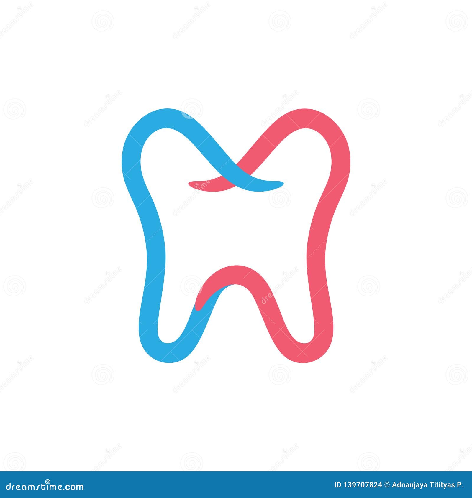 Simple Tooth & Split Label Clipart - Outline, Silhouette, Color Vector ...