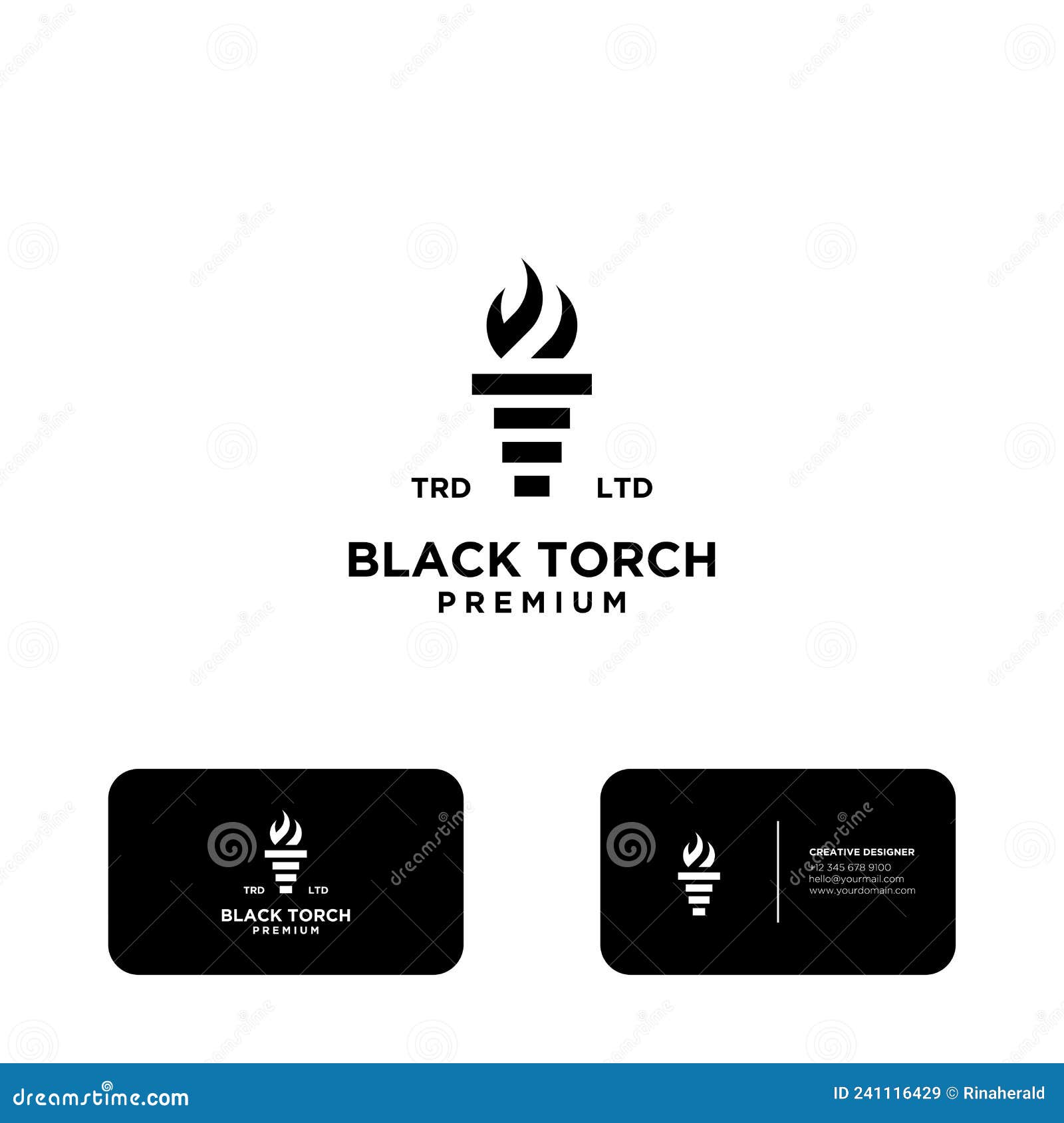 Simple Torch Logo Vector Symbol Illustration Design Stock Vector ...