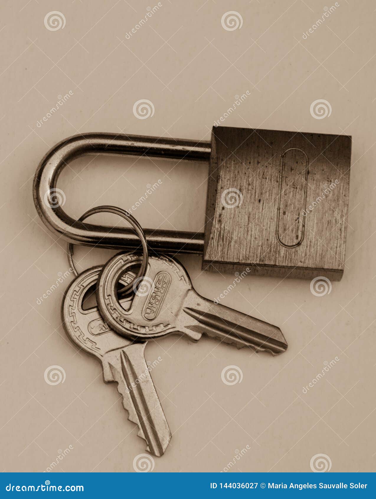 Simple and Traditional Padlock. Stock Image - Image of protect, open ...