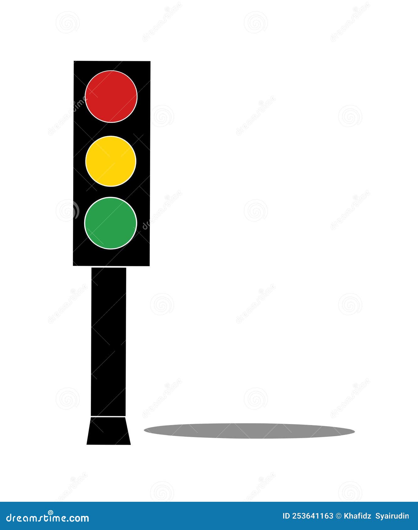 Simple Traffic Light Flat Icon Stock Illustration - Illustration of ...
