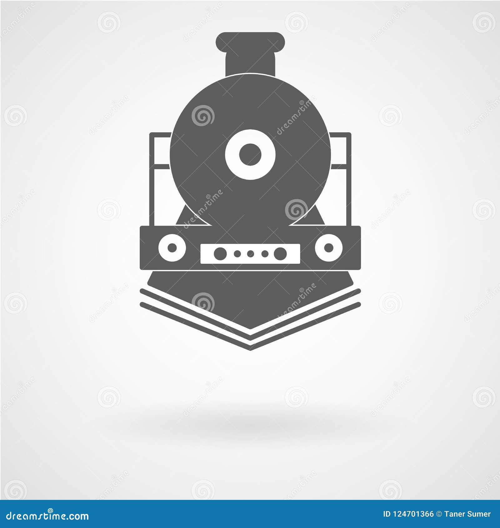 Simple train icon, vector stock vector. Illustration of line - 124701366