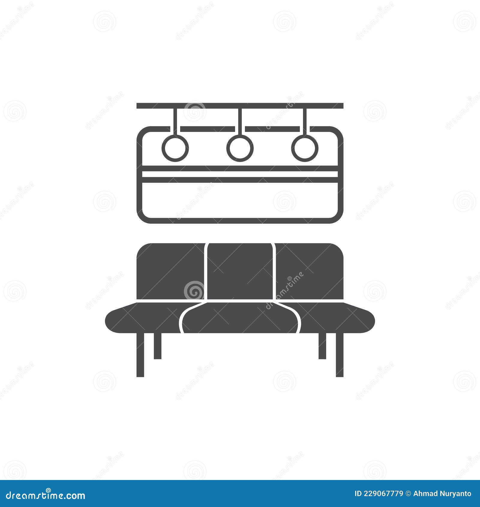 Simple train seat icon stock vector. Illustration of traincountry ...