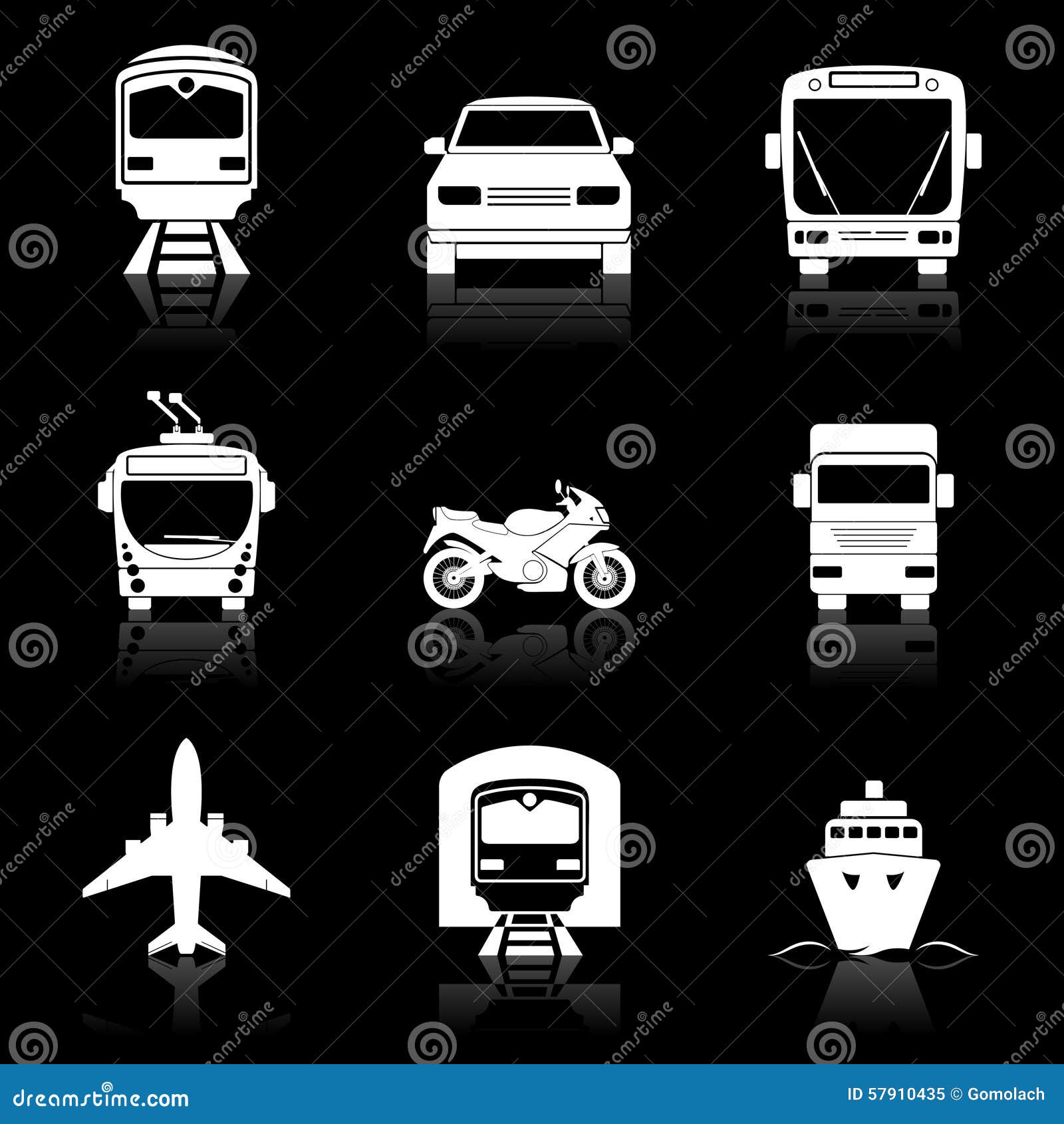 Simple transport icons set stock vector. Illustration of delivery ...