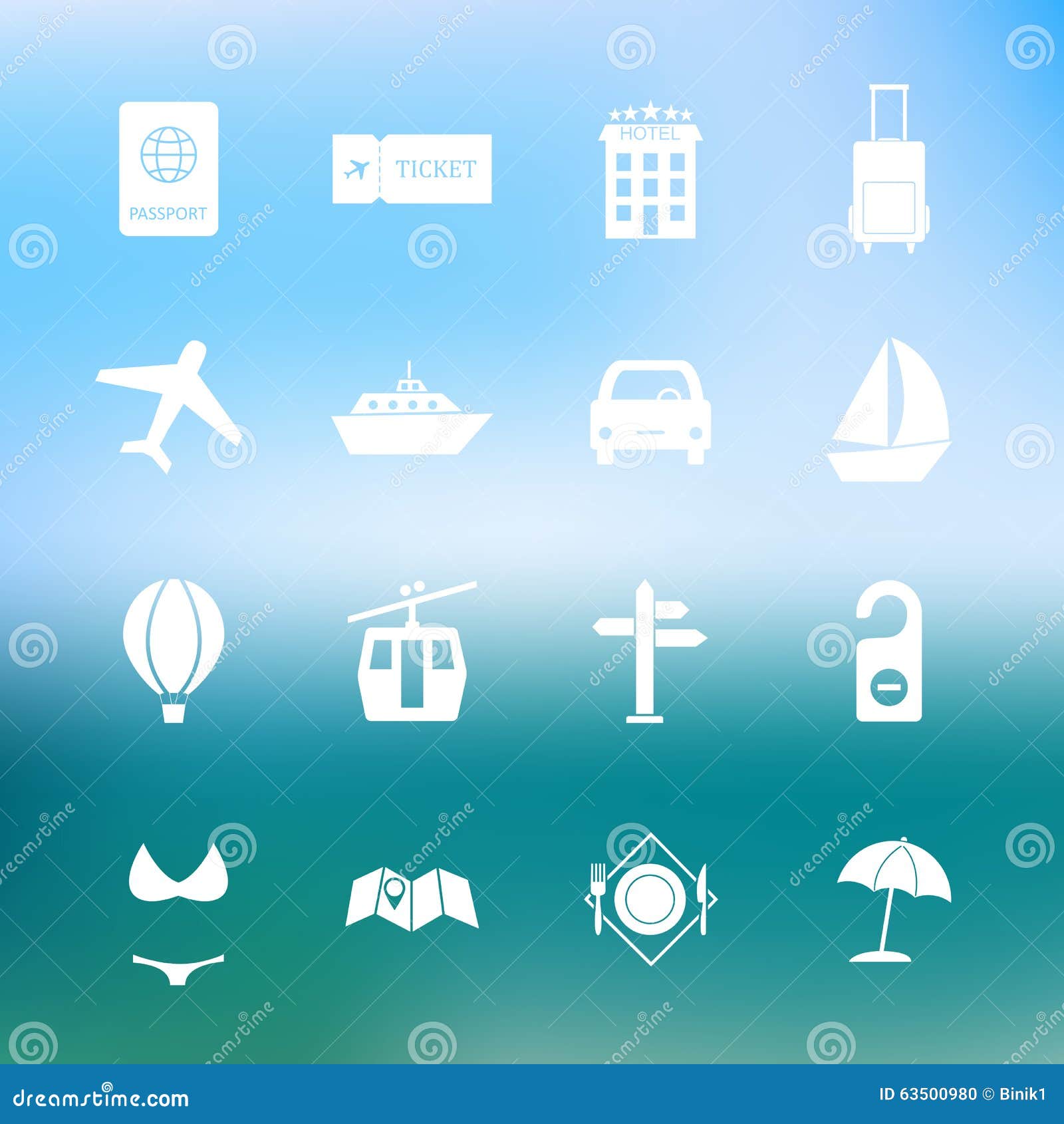 Simple Travel Icon Set Vector Stock Vector - Illustration of food ...