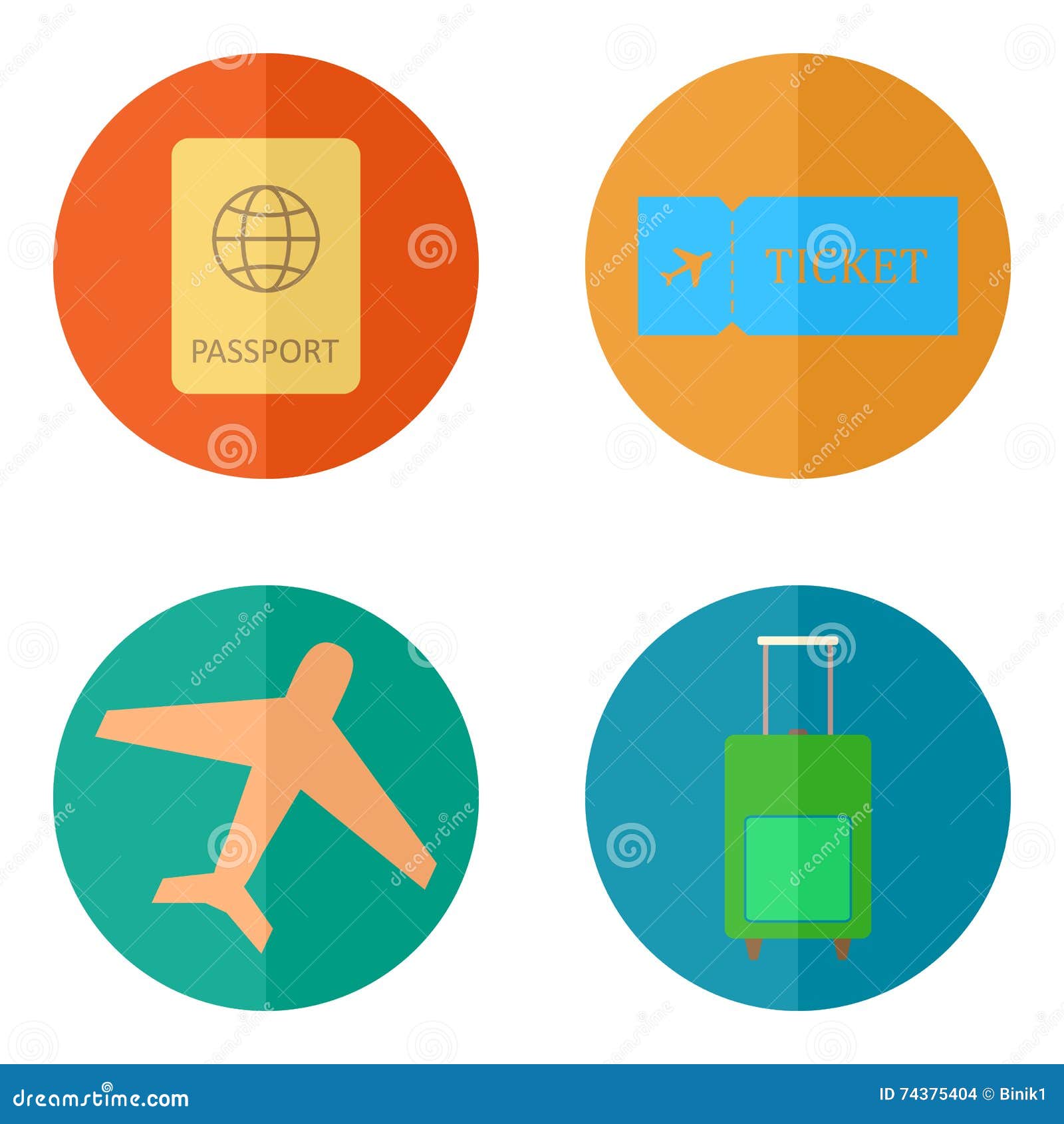Simple travel icons set stock illustration. Illustration of colorful ...