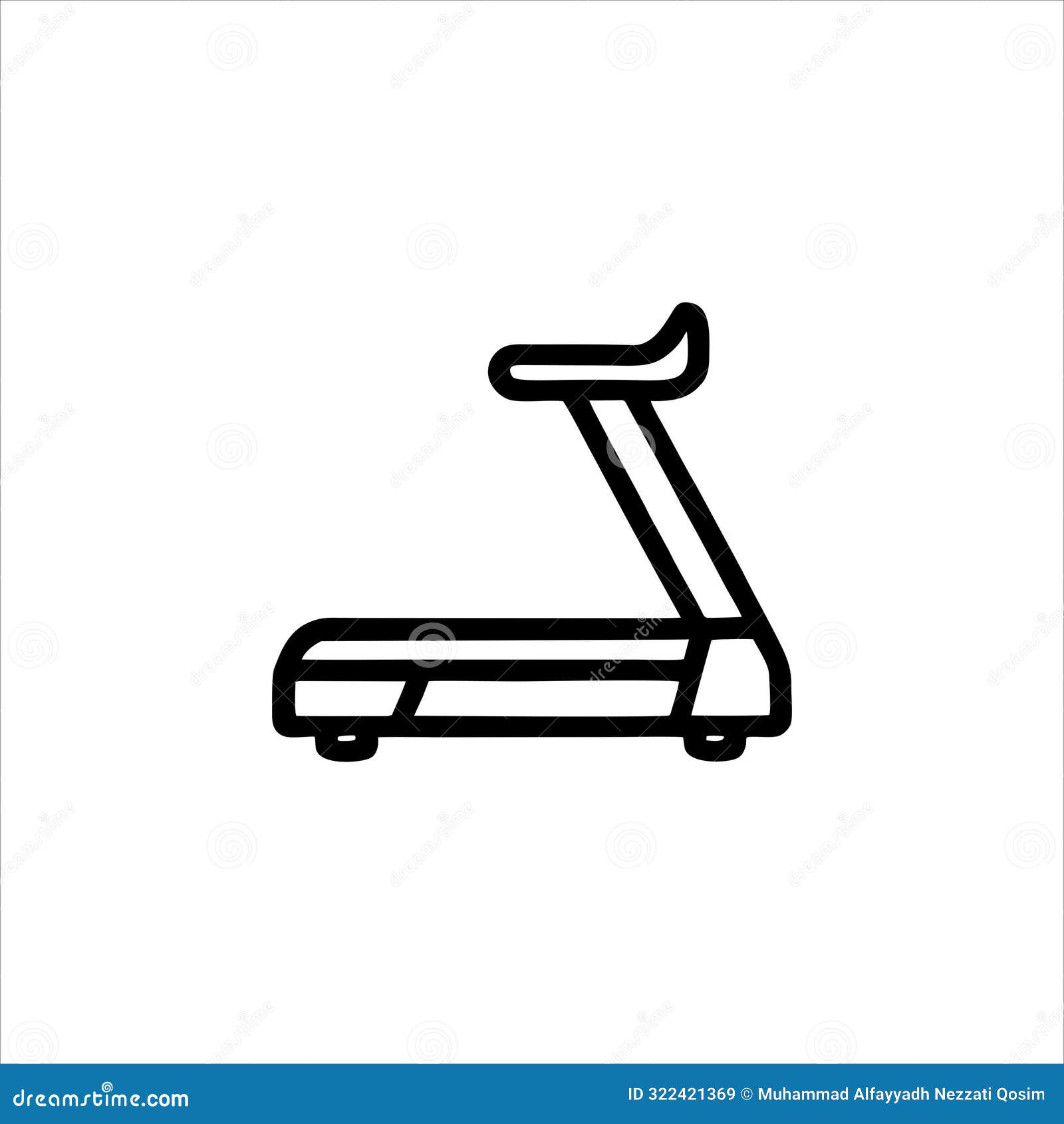Simple Treadmill Vector with Minimalist and Modern Design Stock ...