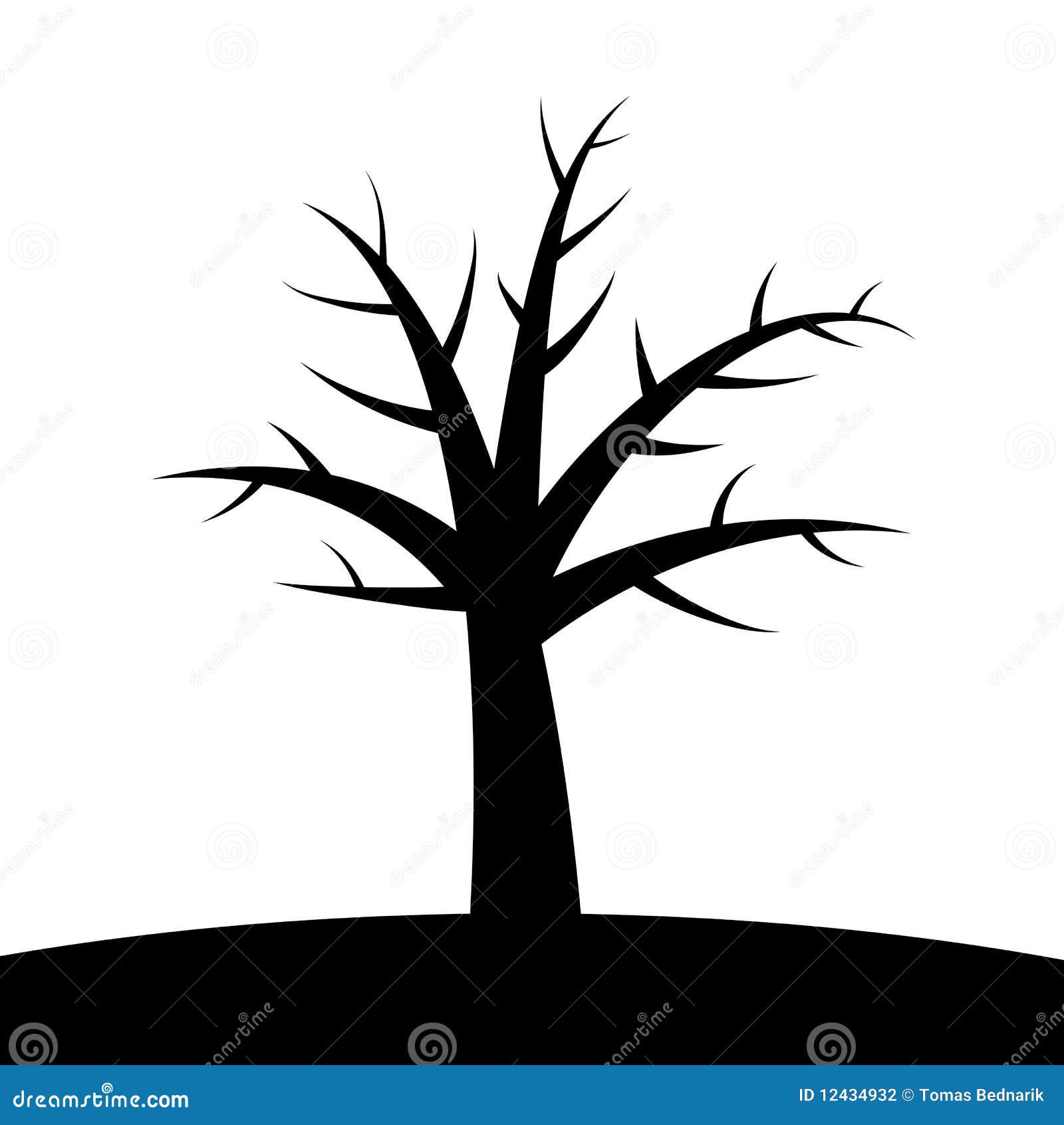 Simple tree stock vector. Illustration of object, natural - 12434932
