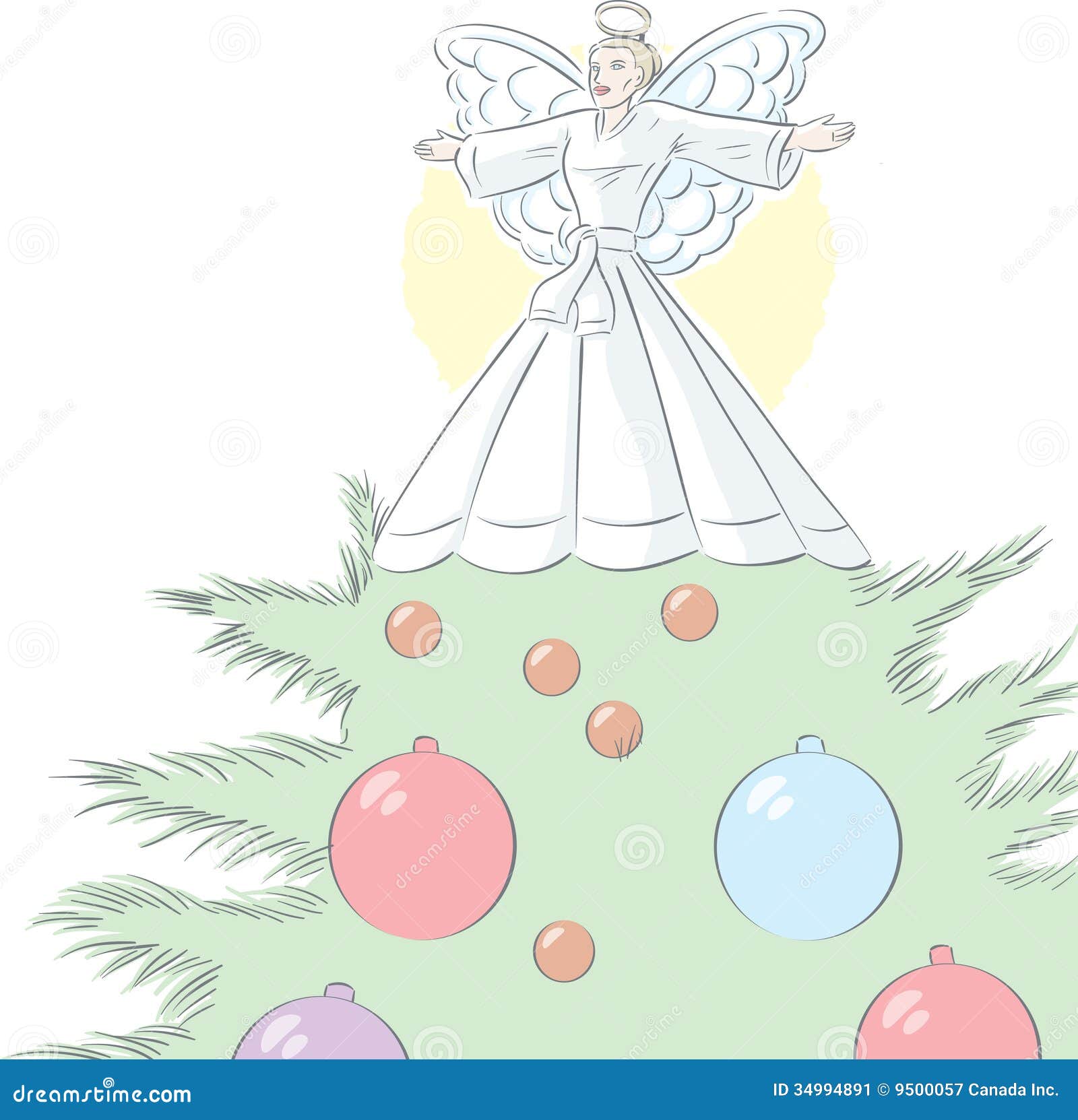 Simple Tree Angel stock vector. Illustration of angel - 34994891