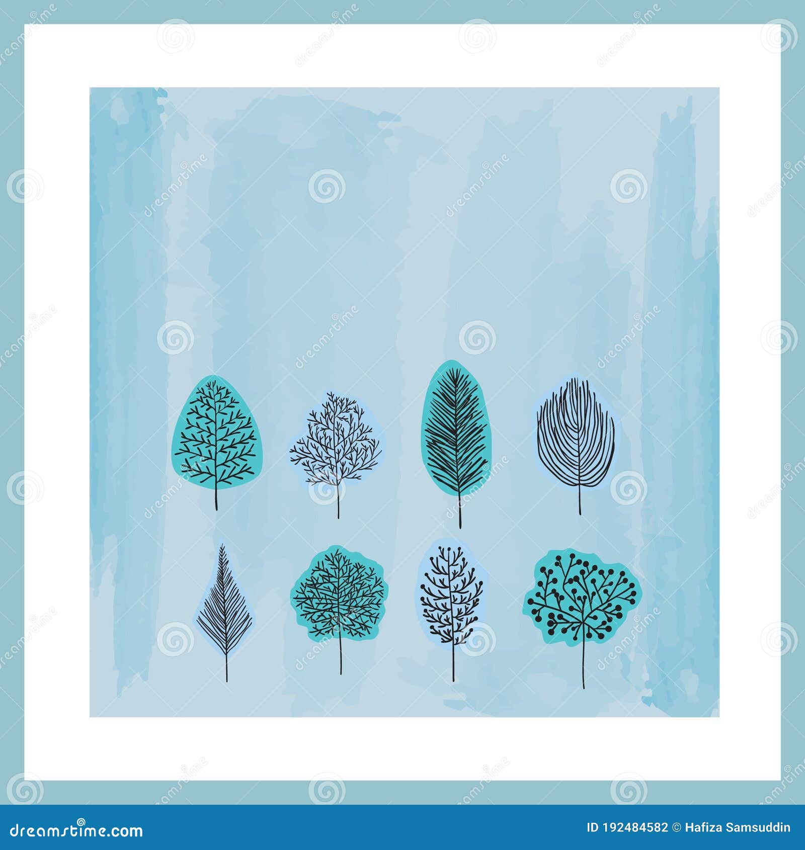 Simple Tree Designs. Vector Illustration Decorative Design Stock Vector ...