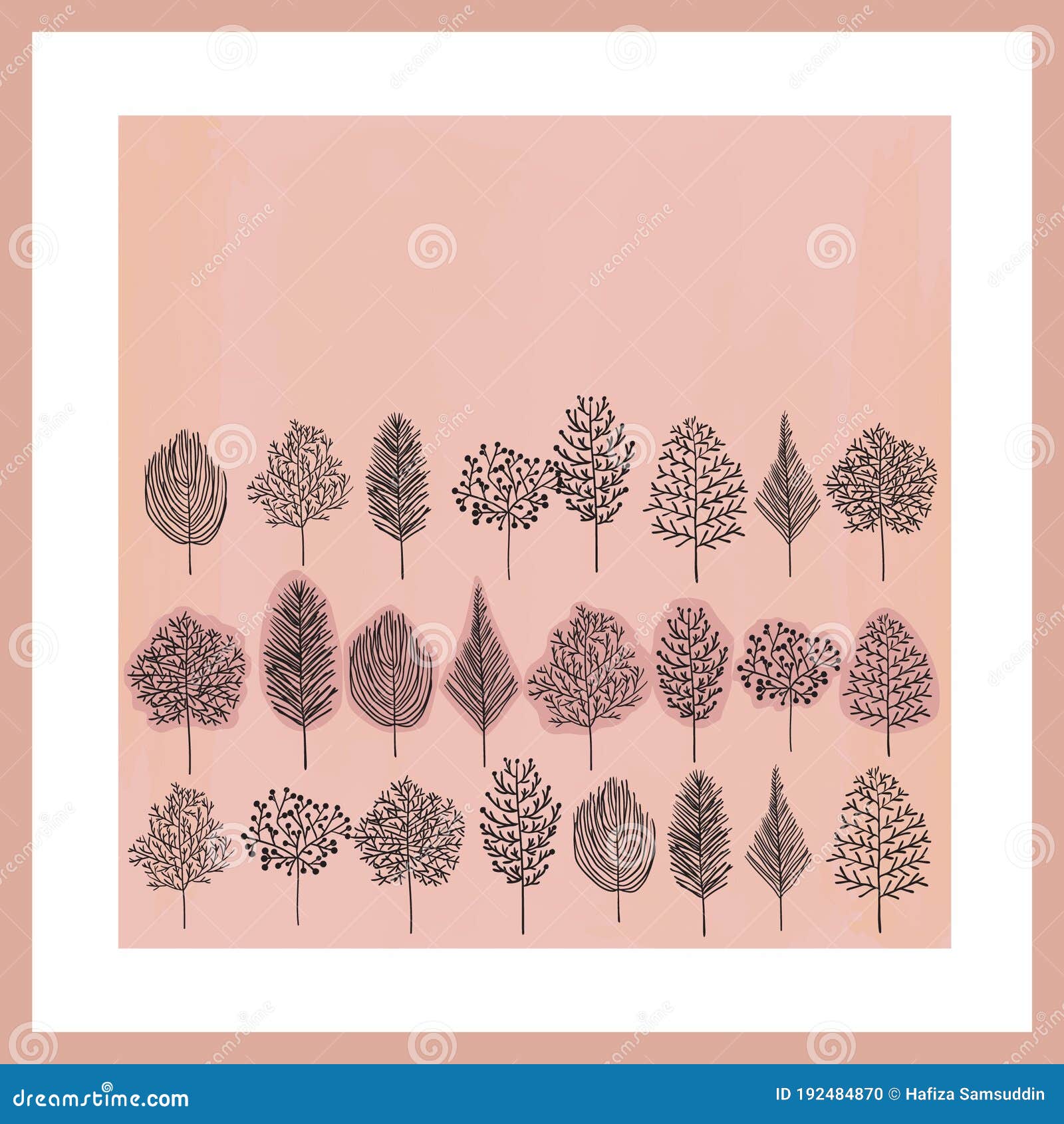 Simple Tree Designs. Vector Illustration Decorative Design Stock Vector ...