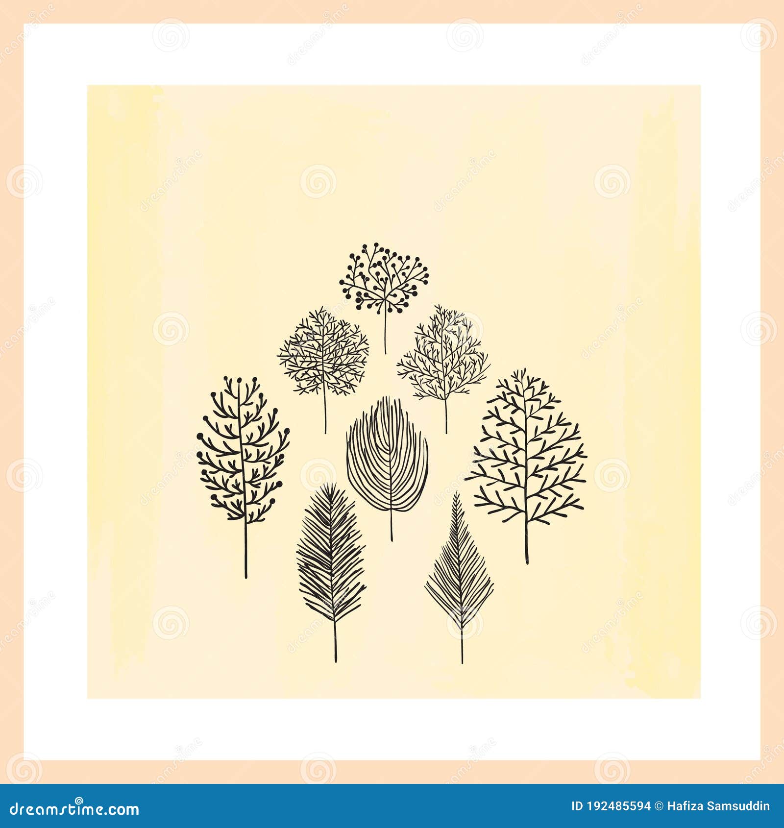 Simple Tree Designs. Vector Illustration Decorative Design Stock Vector ...