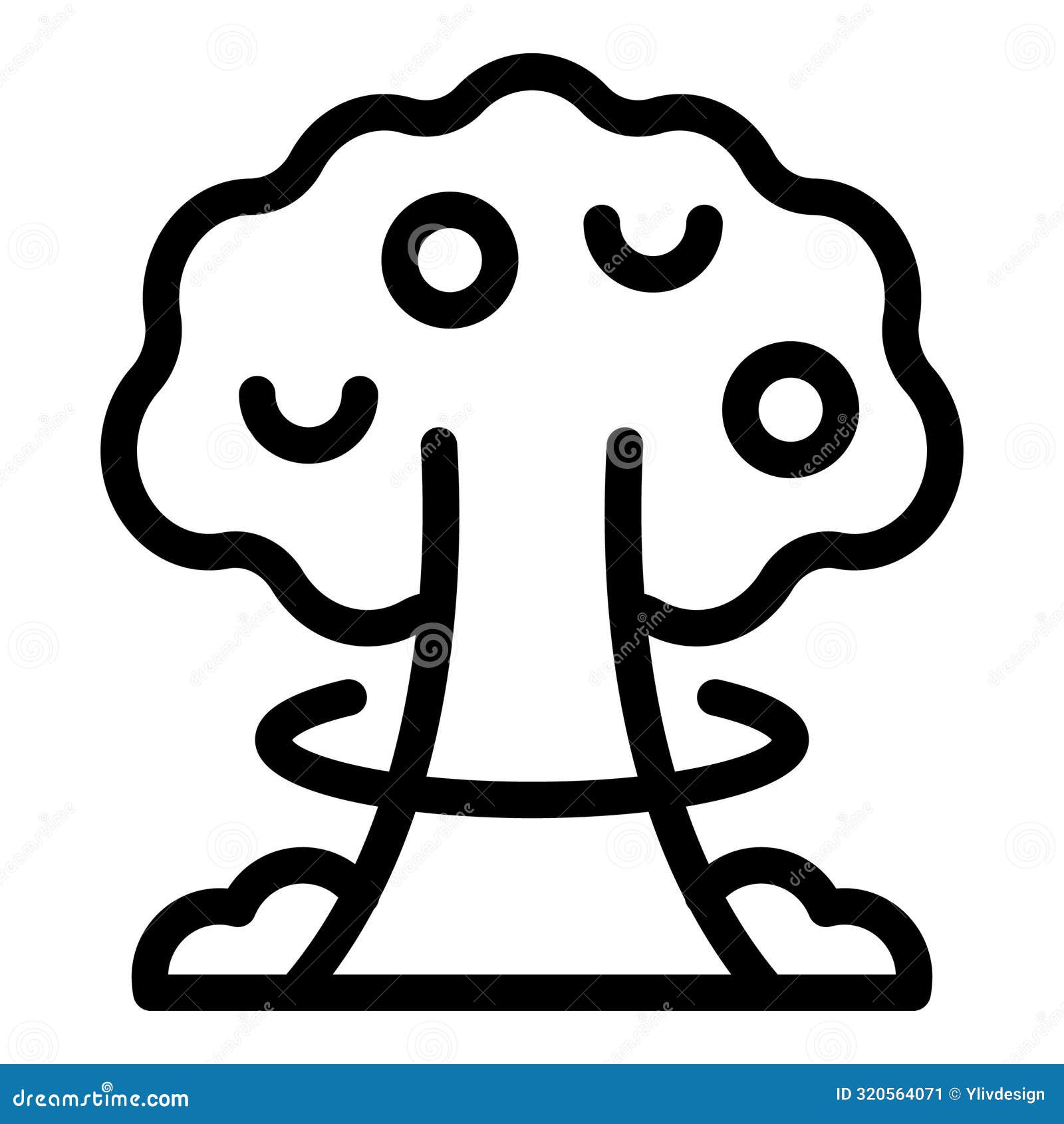 Simple tree icon line art stock vector. Illustration of stylized ...