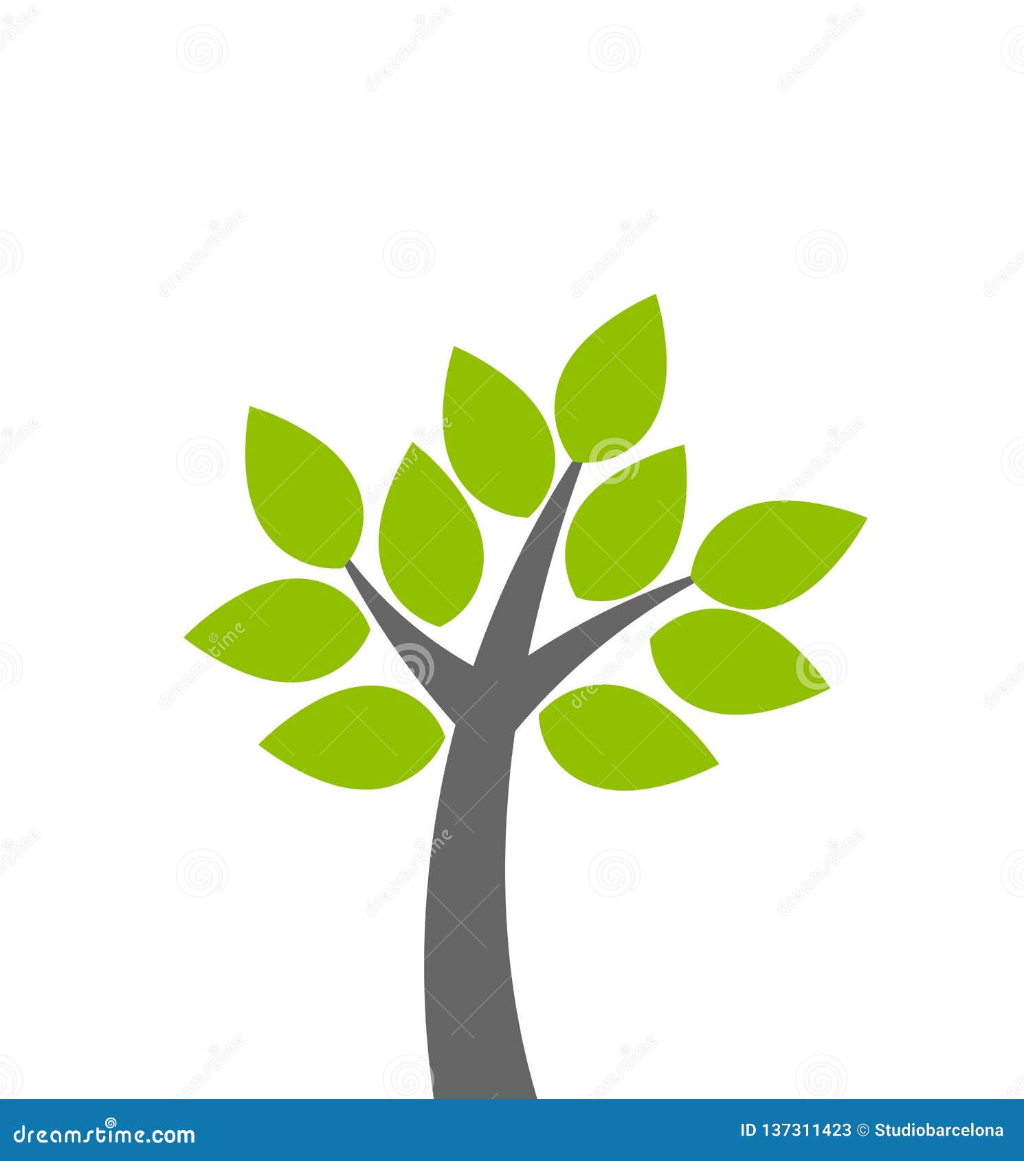 Simple tree icon stock vector. Illustration of nature - 137311423