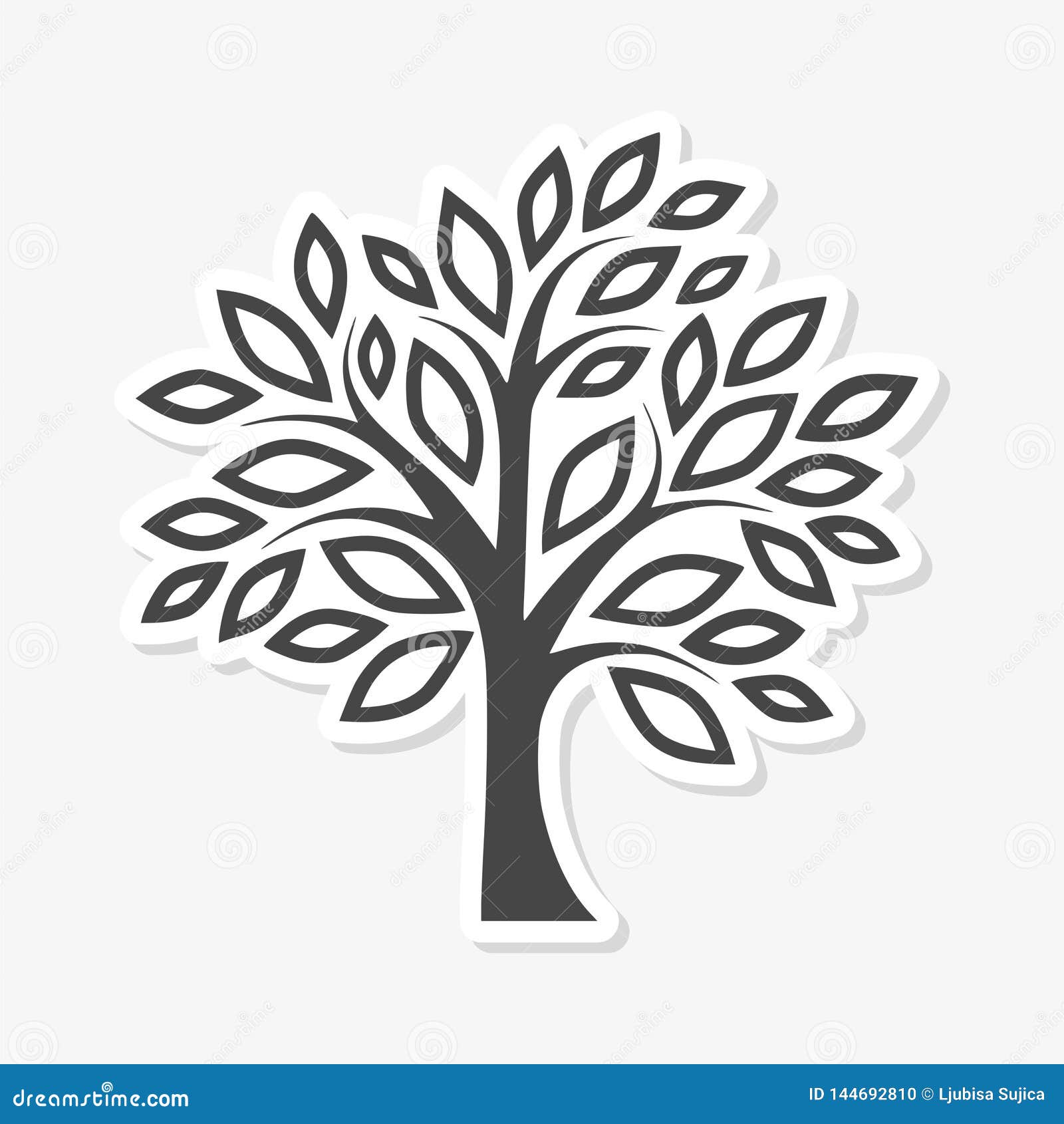 Simple Tree Icon - Vector Illustration Stock Vector - Illustration of ...