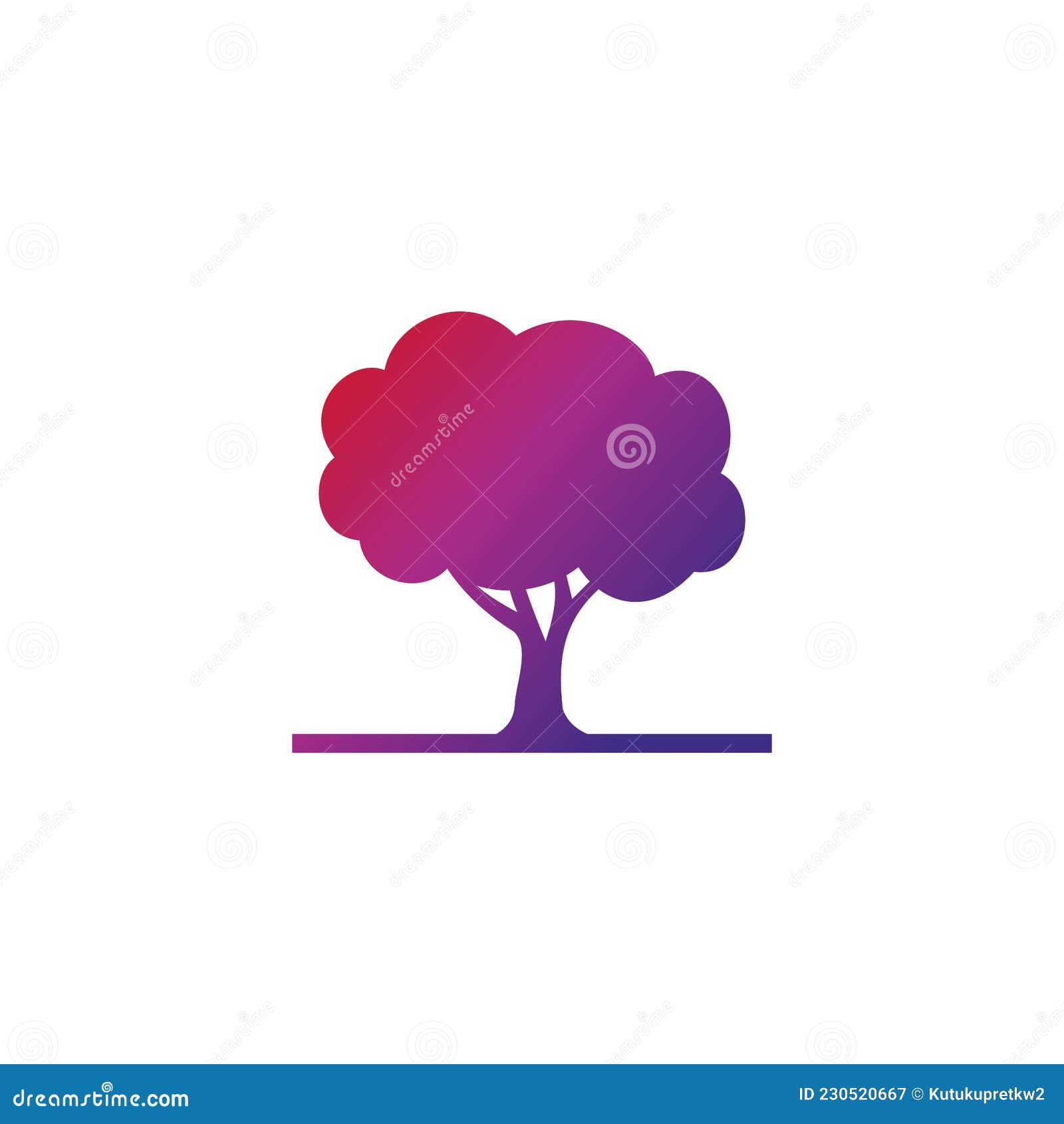 Simple Tree Icon Vector Logo Template Stock Vector - Illustration of ...
