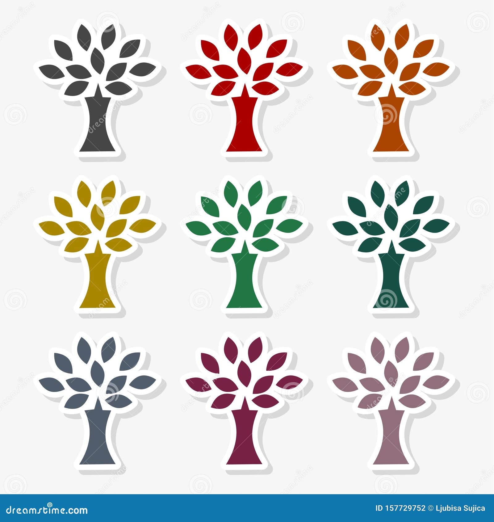 Simple tree - Illustration stock vector. Illustration of conservation ...