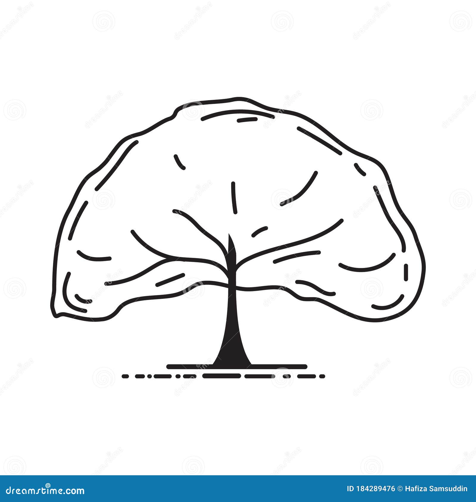 A Simple Tree Illustration. Stock Vector - Illustration of leaf, tree ...
