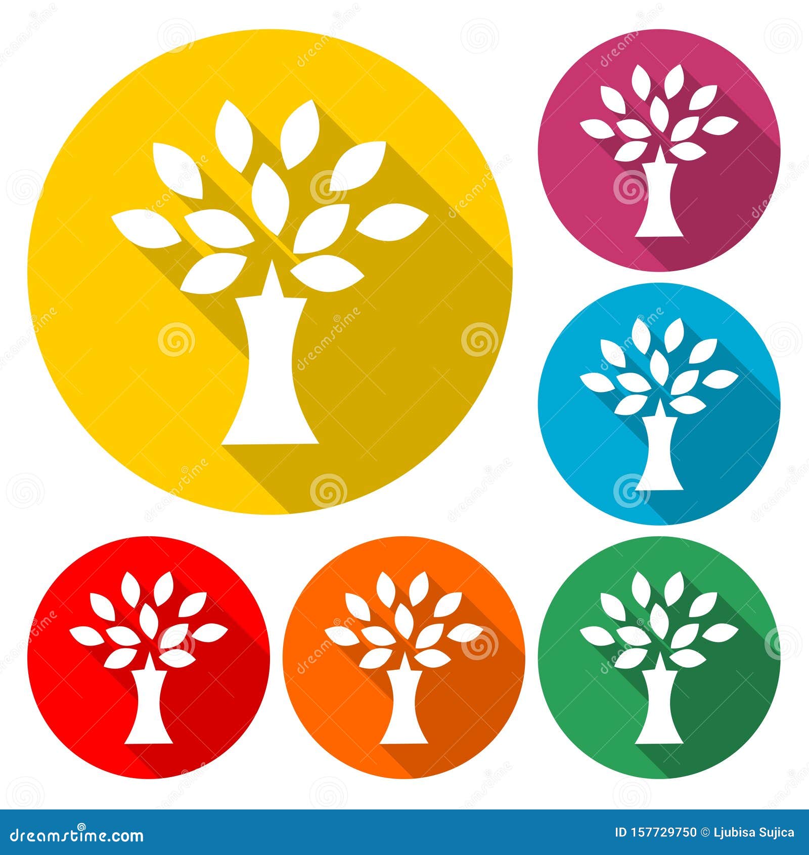 Simple tree - Illustration stock vector. Illustration of line - 157729750