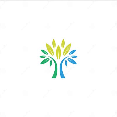 Simple Tree Logo Design Concept Stock Vector - Illustration of isolated ...