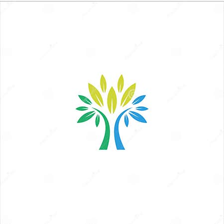 Simple Tree Logo Design Concept Stock Vector - Illustration of isolated ...