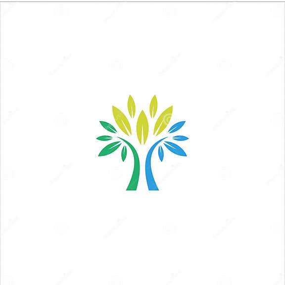 Simple Tree Logo Design Concept Stock Vector - Illustration of isolated ...