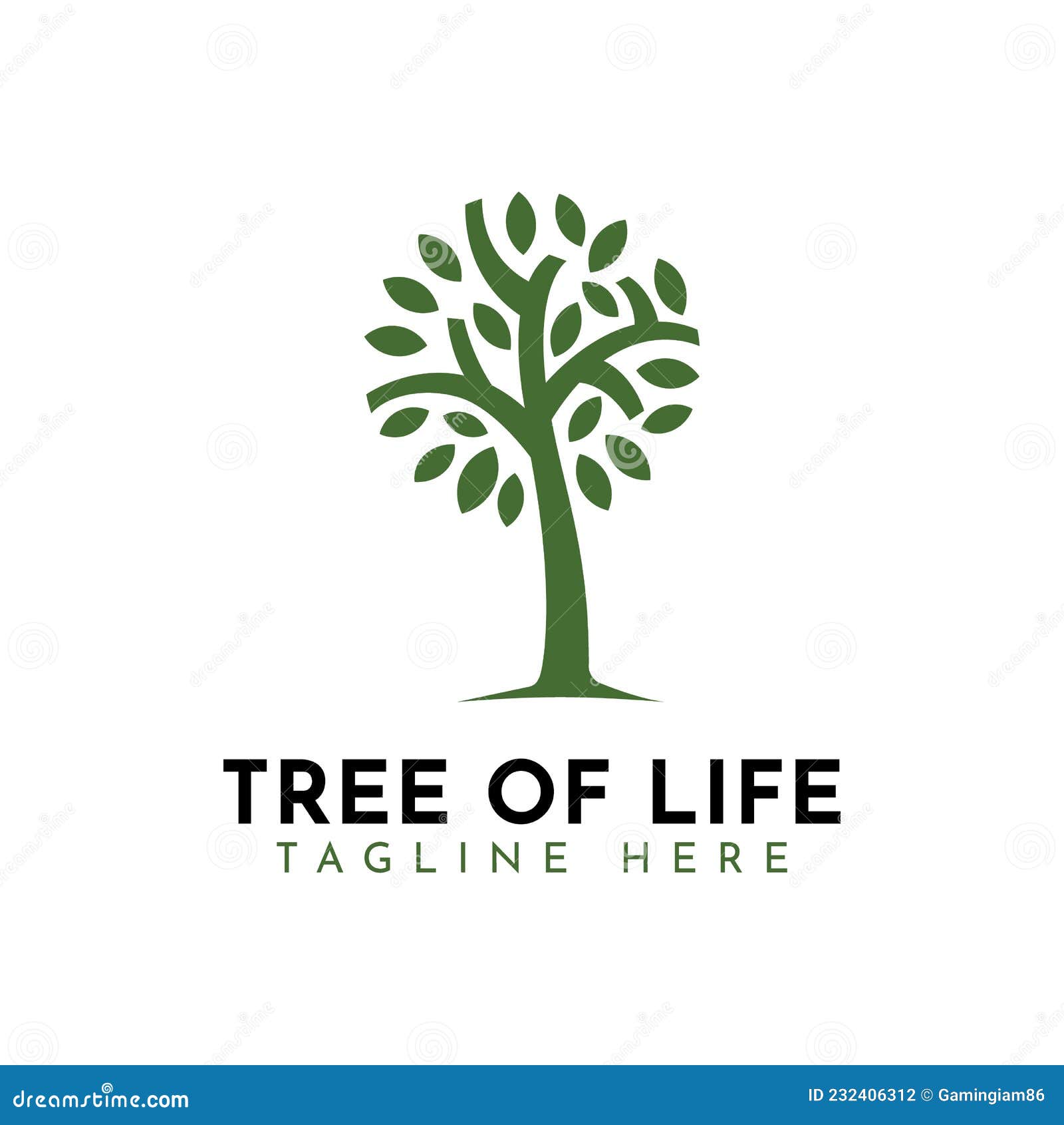 Simple Tree Logo Design Insignia Stock Vector - Illustration of family ...