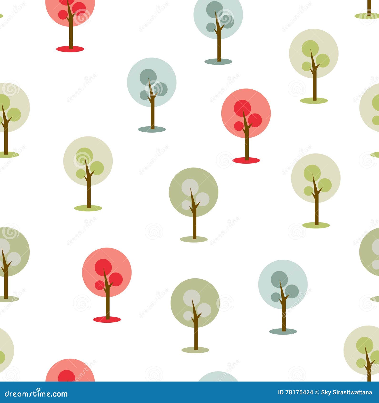 Set Of Simple Trees, Conceptual Minimal Design, Geometric Shapes. Hand ...