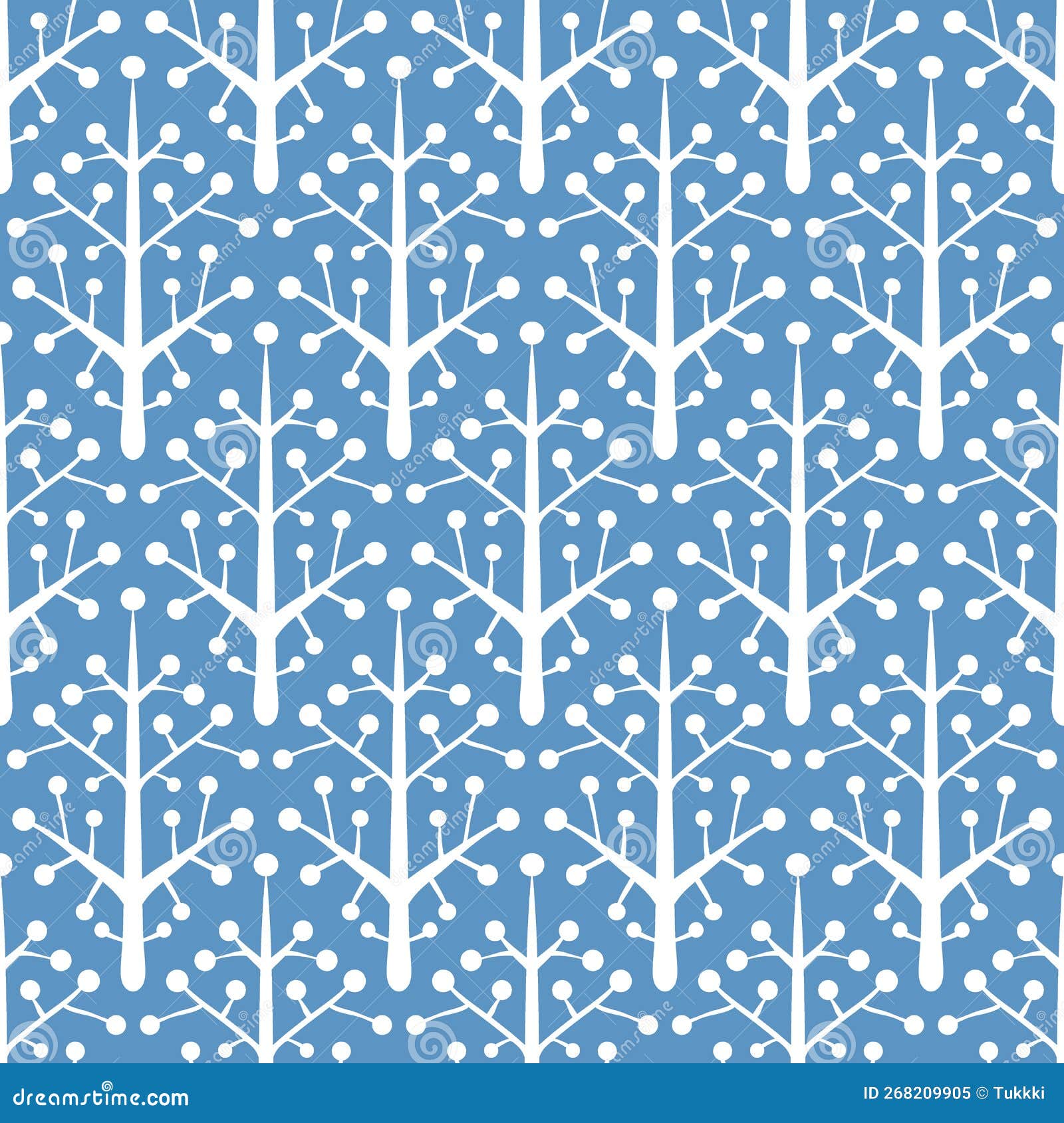 Simple trees on blue stock vector. Illustration of blue - 268209905