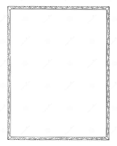 Simple Triangle Border Have Comprised of Multiple Triangles, Vintage ...