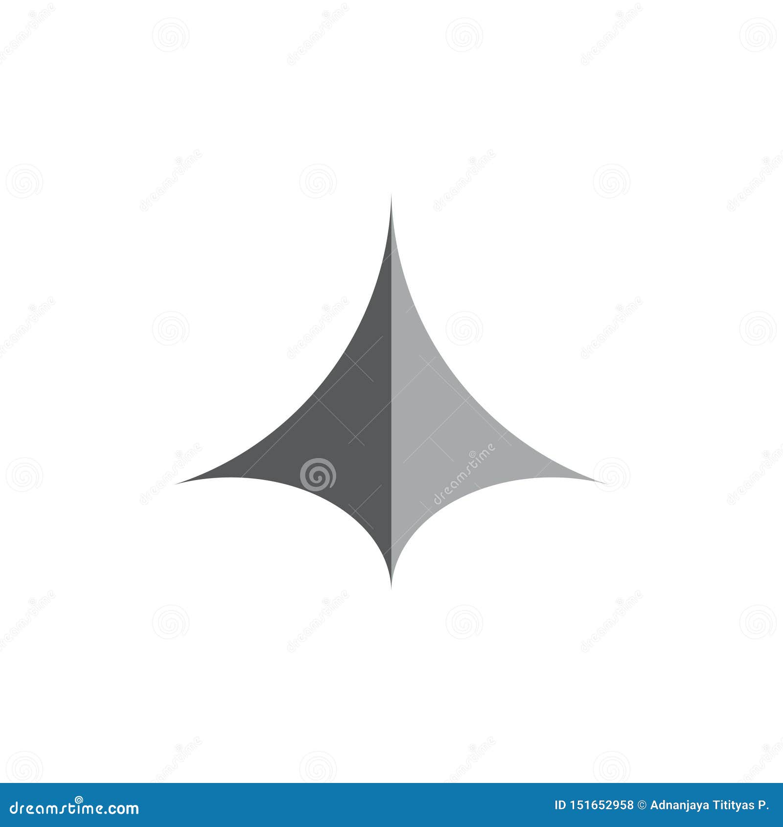 Simple Triangle Curves Geometric Logo Vector Stock Vector ...